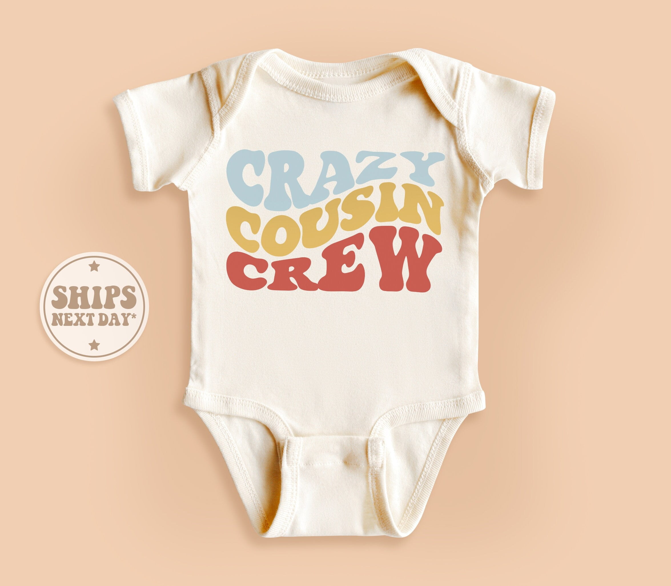 Crazy Cousin Crew Onesie, Retro Cousin Crew Bodysuit, Cute Cousin Natural Gift, Crazy Baby ...
