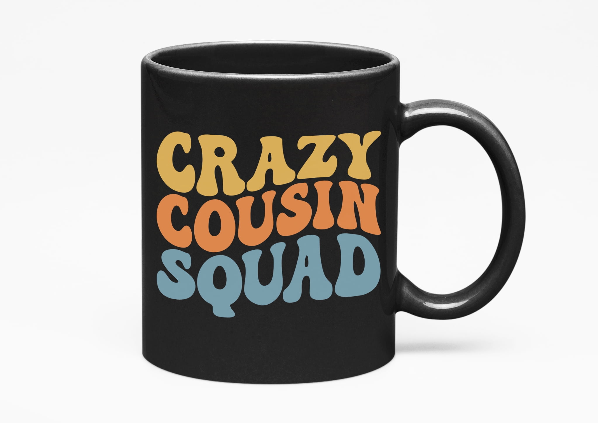 Crazy Cousin Squad, Family or Cousins Themed, Groovy Retro Wavy Text ...