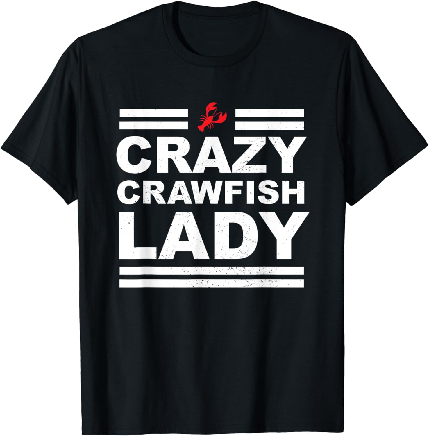 Crazy Crawfish Lady Funny Crawfish Shirt For Women - White - Walmart.com