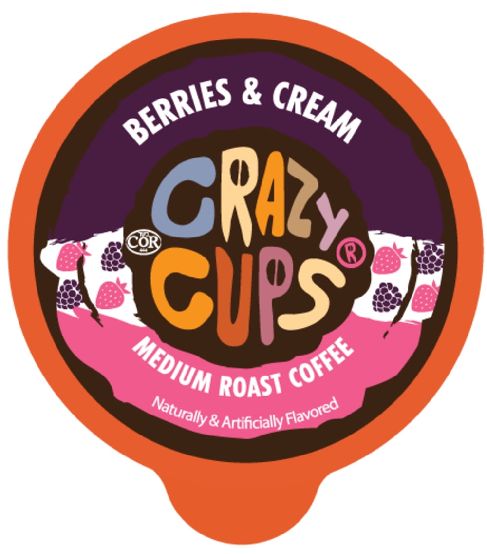 Crazy Cups Berries & Cream K Cup Pods, Medium Roast, 22 Count ...