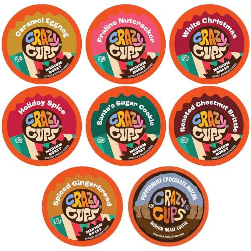 Crazy Cups Christmas Coffee Pods Variety Pack, Holiday Coffee Sampler ...