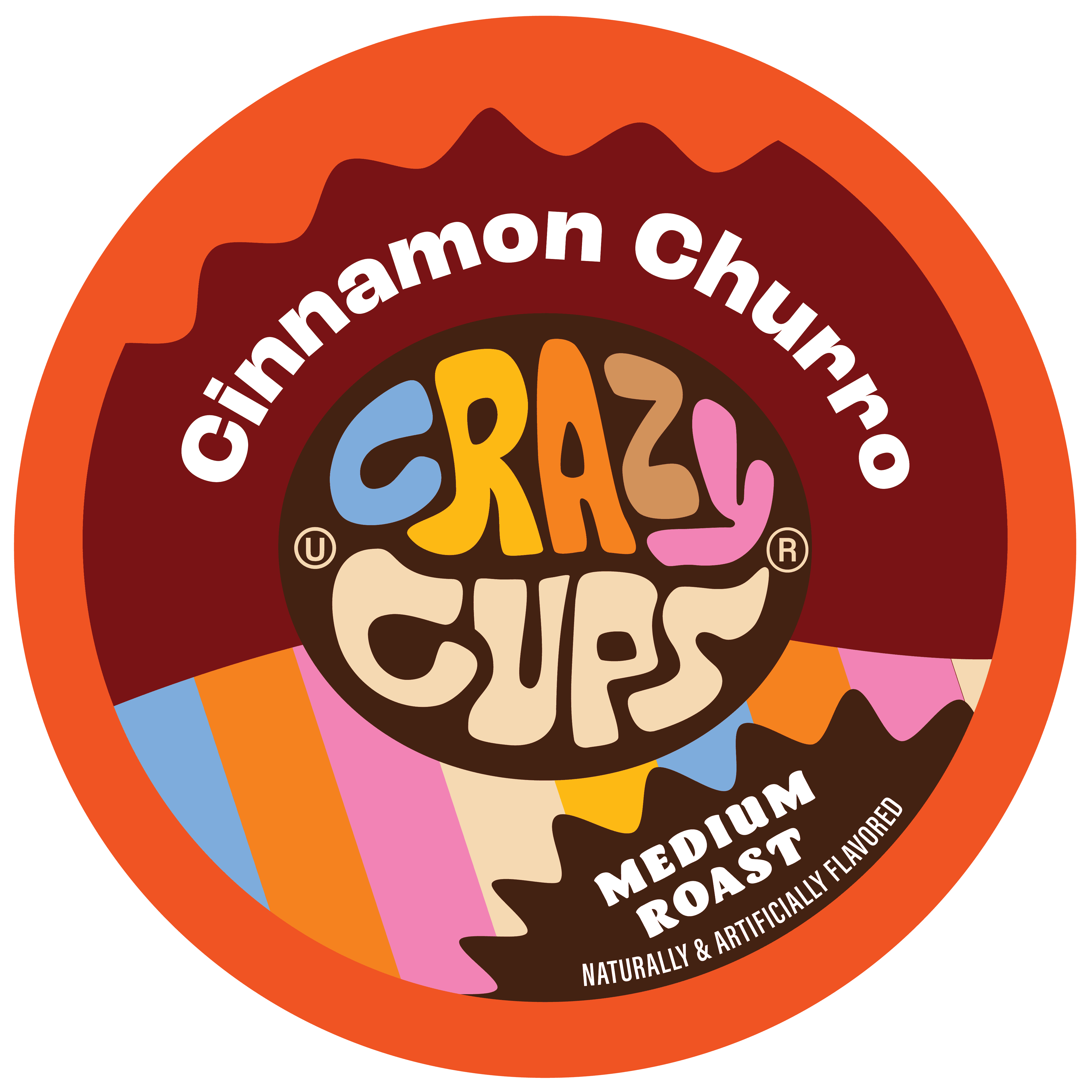 Crazy Cups Flavored Cinnamon Churro Coffee Pods, Medium Roast for ...
