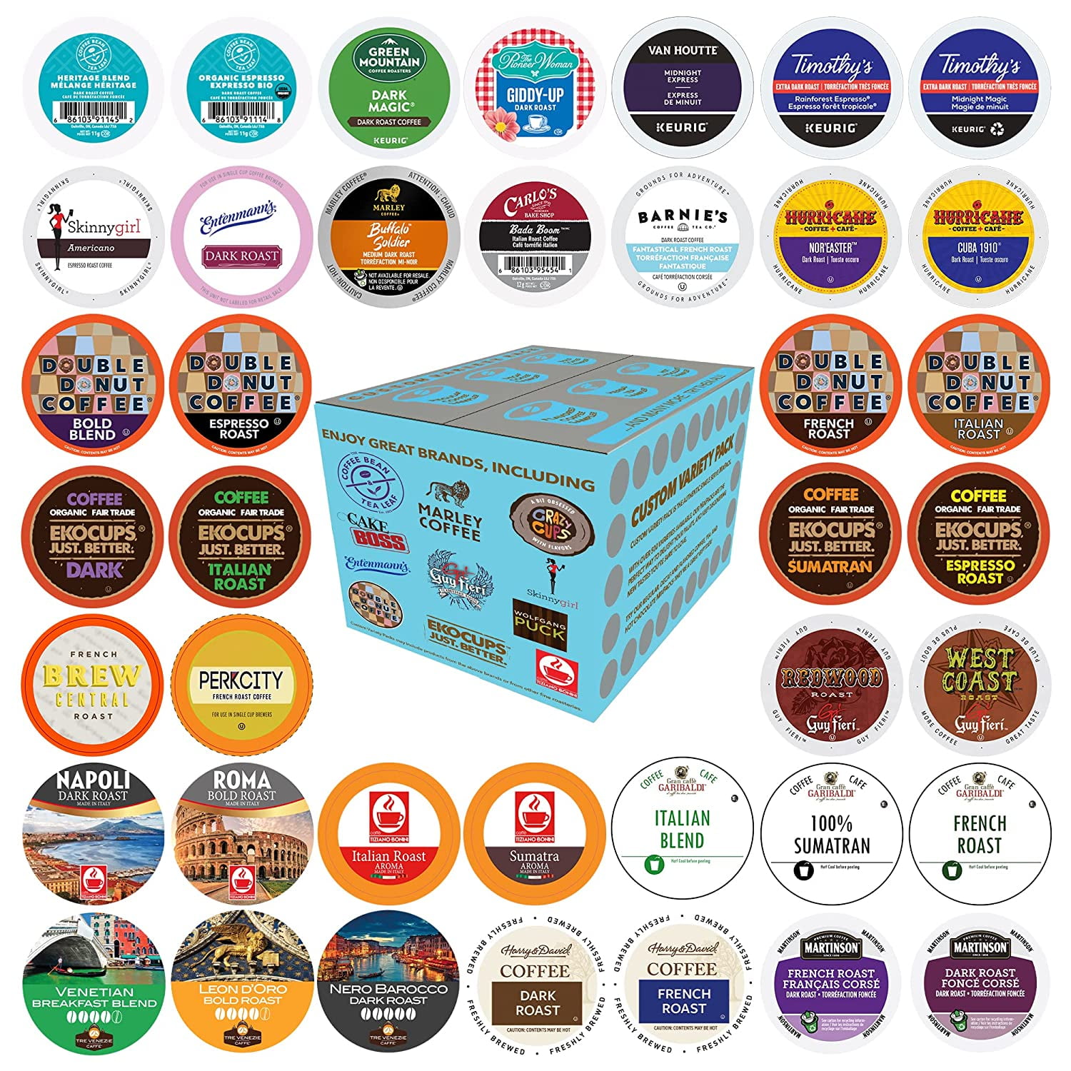 Crazy Cups Coffee Pod Variety Pack, Single Serve Cups, Original Version ...