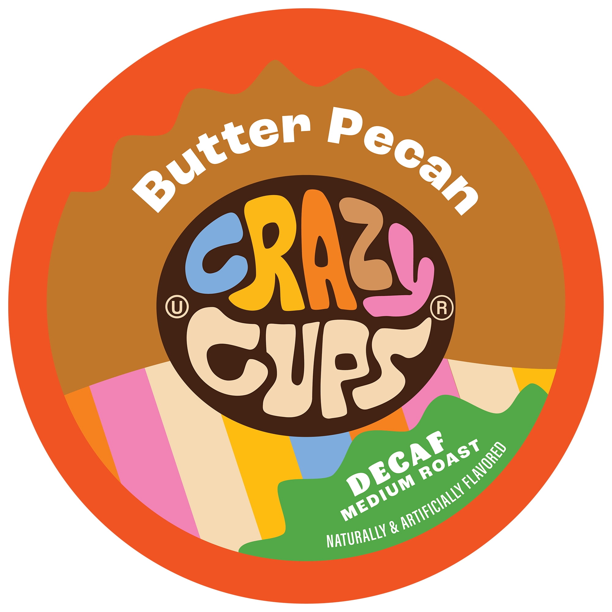 Crazy Cups Medium Roast Decaf Butter Pecan Coffee K-Cups, 22 Count for ...