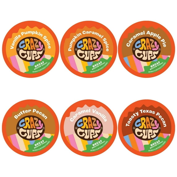 Crazy Cups Fall Coffee Pods Variety Pack for Keurig K Cup Coffee Maker ...