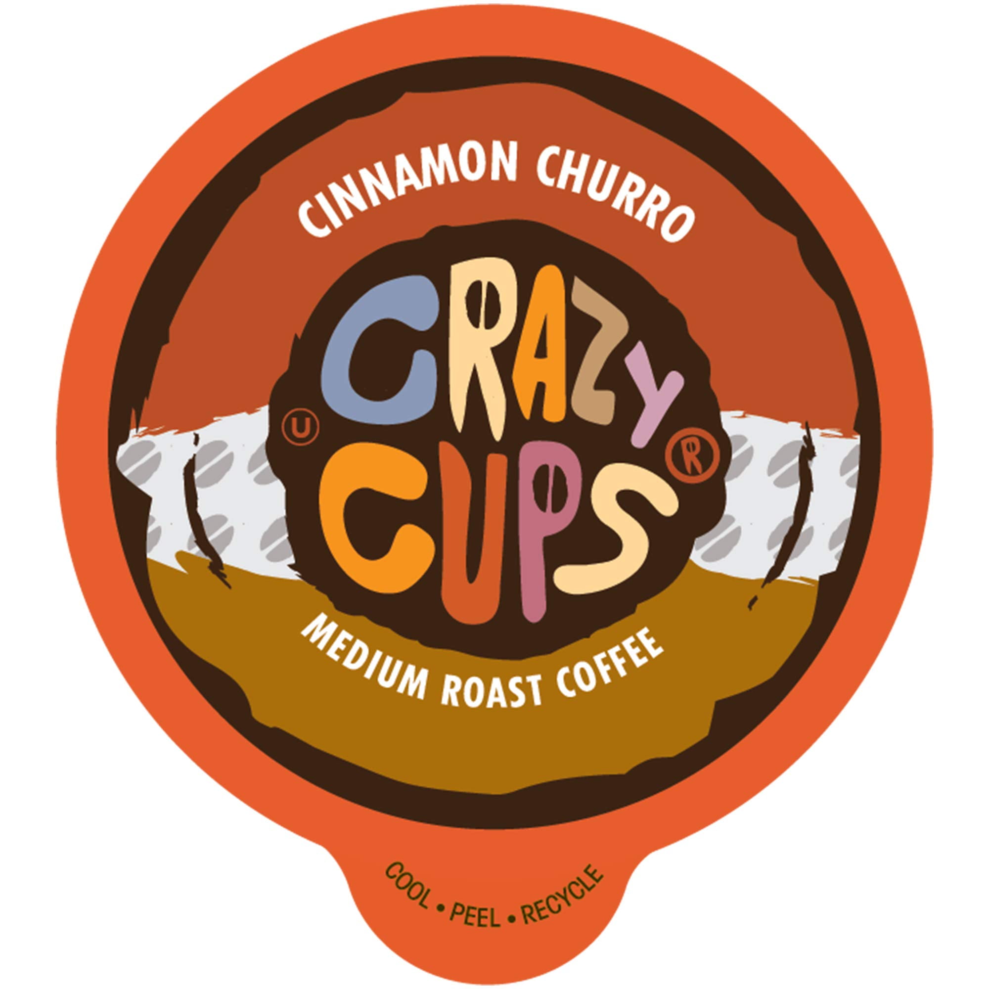 Crazy Cups Flavored Cinnamon Churro Single Serve Coffee for Keurig K ...