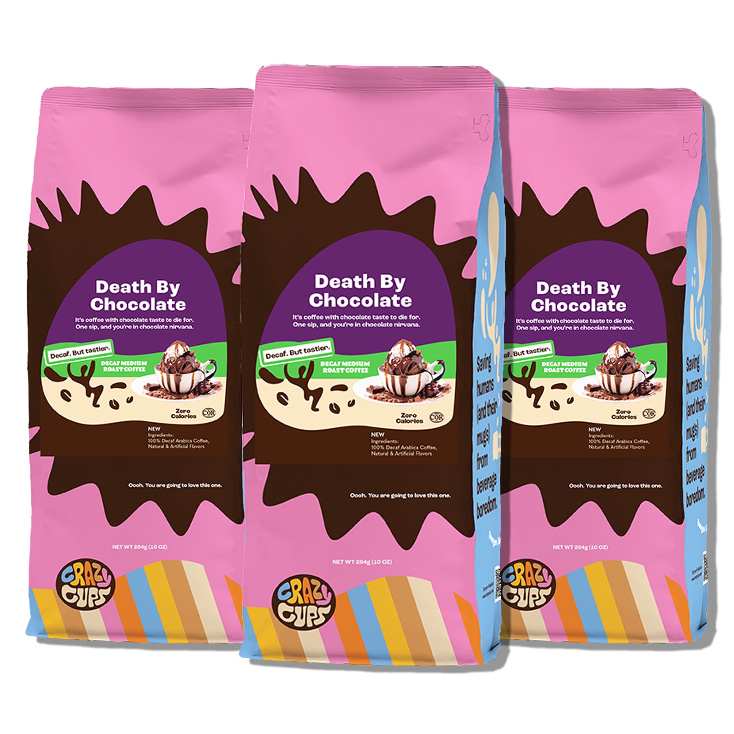 Crazy Cups Flavored Ground Decaf Coffee, Peppermint Mocha, Chocolate ...