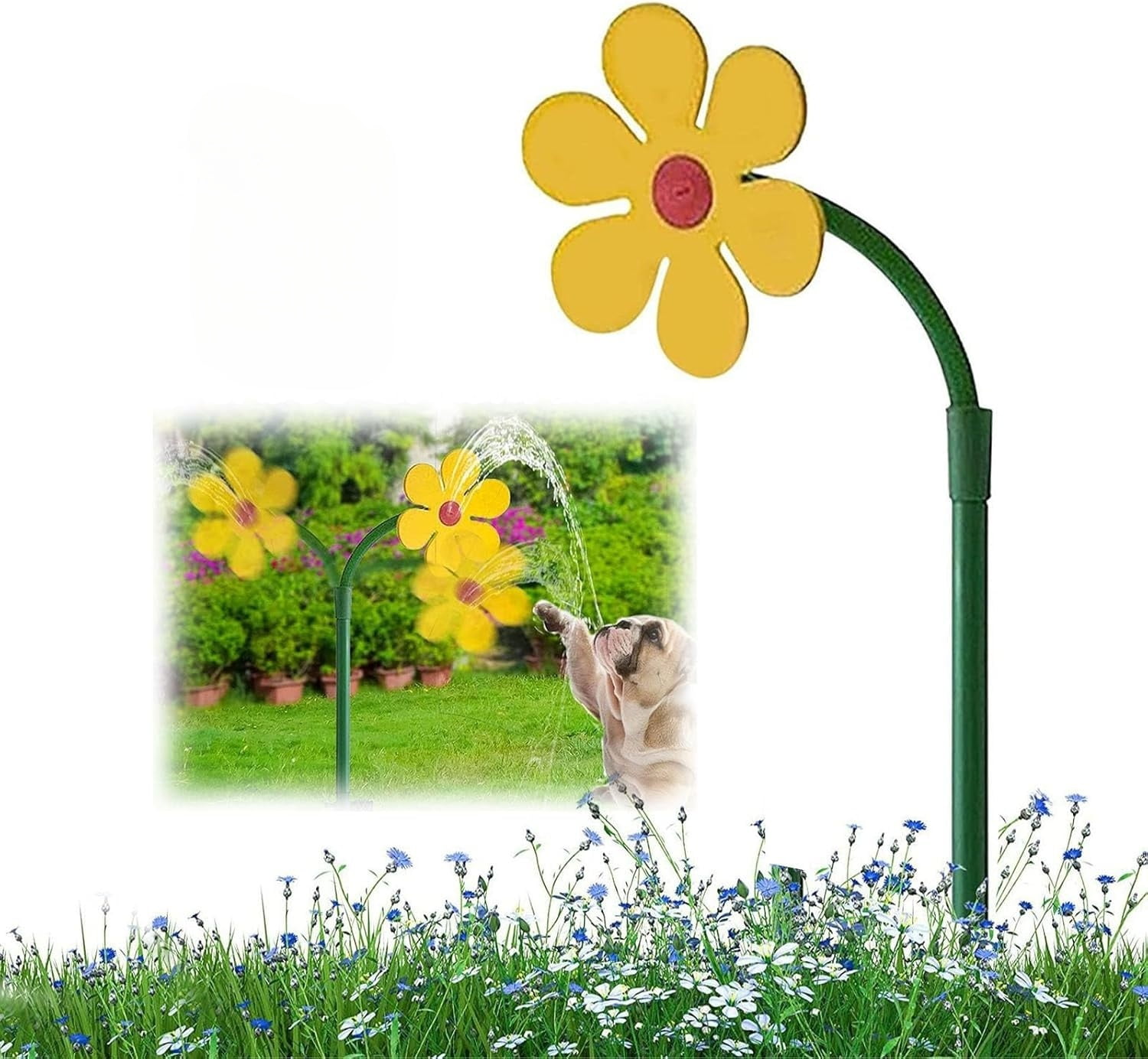 Crazy Daisy Sprinkler,2025 Crazy Dancing Flower Water Sprinkler ...