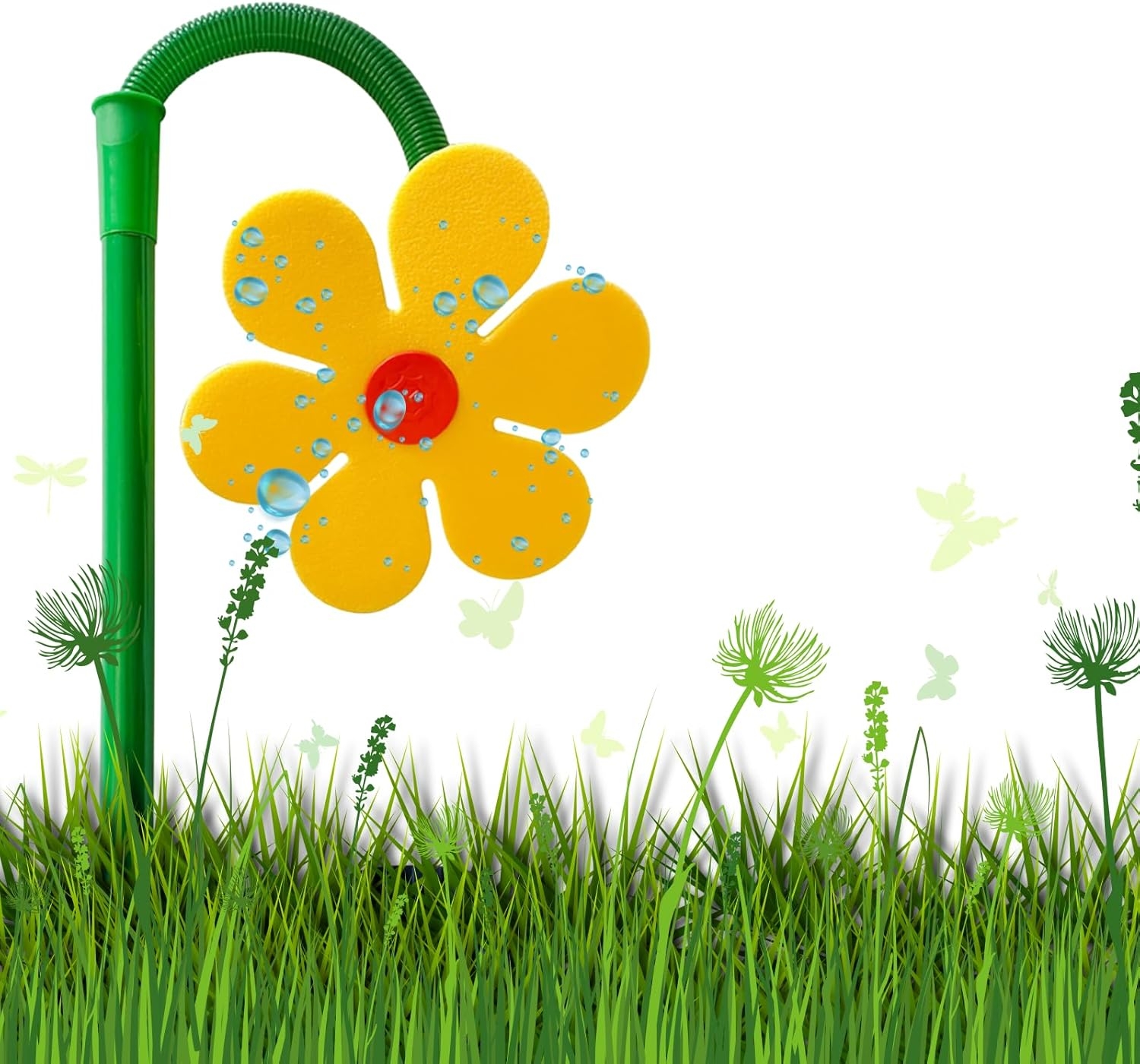 Crazy Daisy Sprinkler – Rotating Decorative Flower Water Feature ...