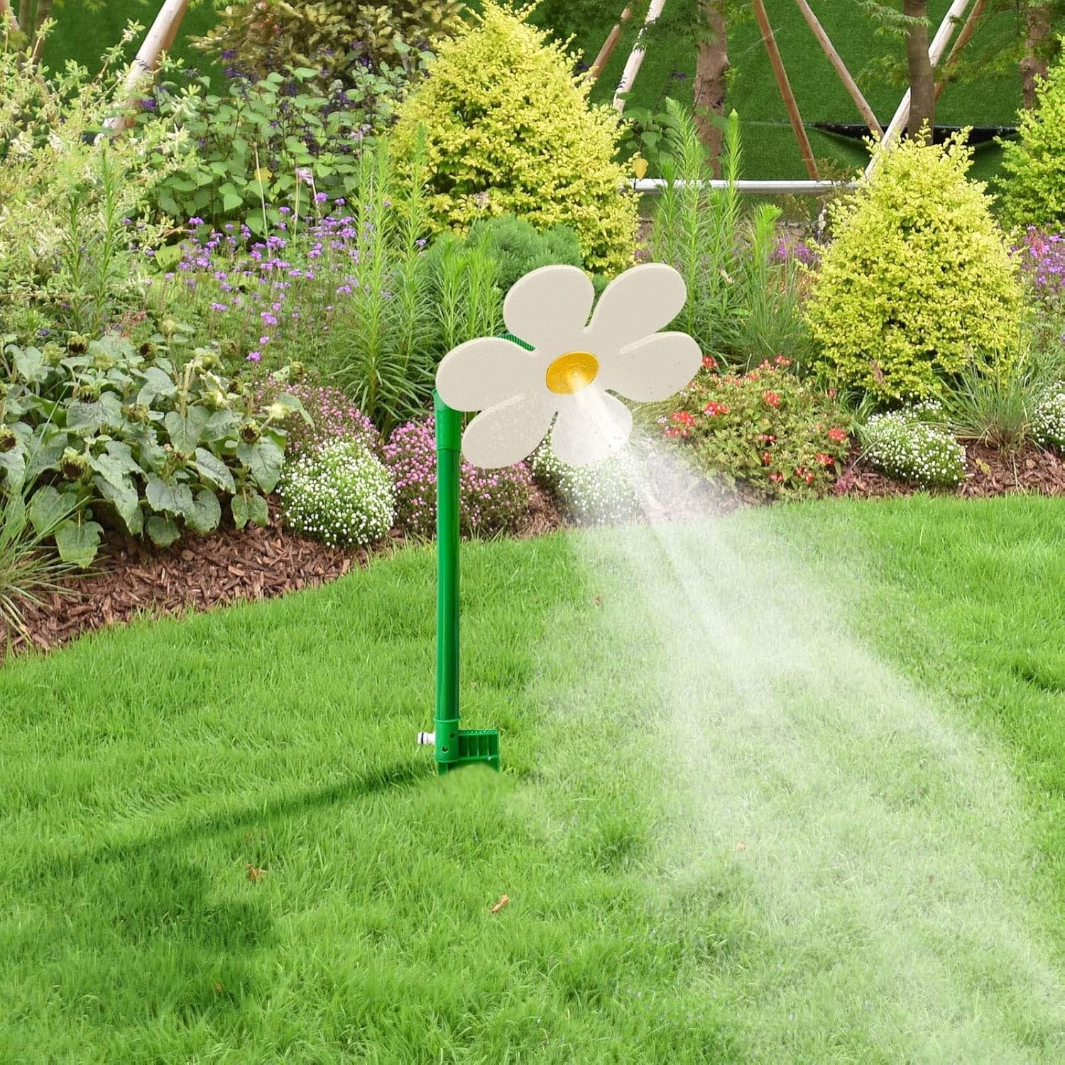 Crazy Daisy Sprinkler dog, 360° Rotating Crazy Daisy Sprinklers, Water ...