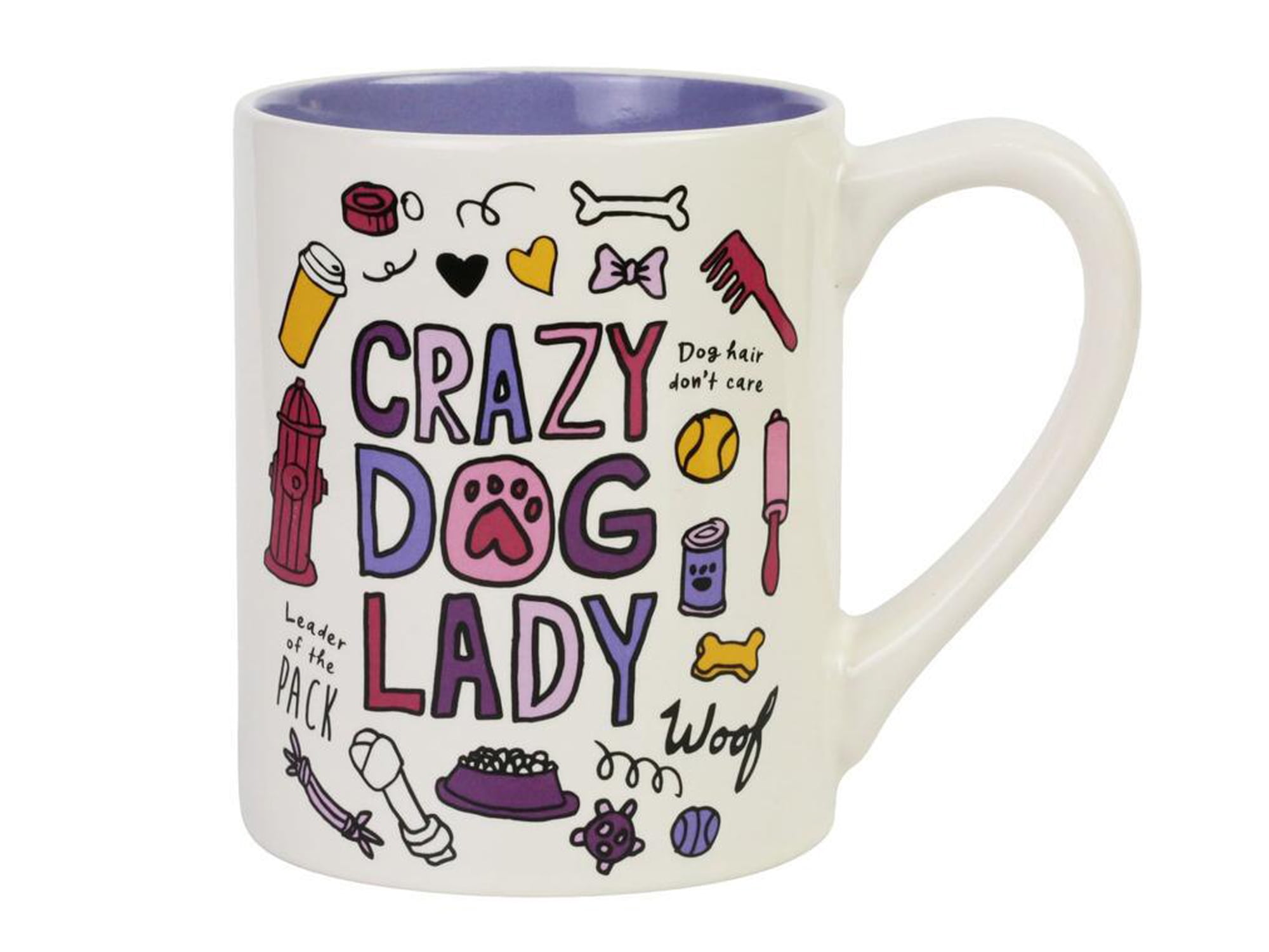 Crazy Dog Lady 14oz Stoneware Funny Coffee Mug, Dog Mom Gift - Walmart.com