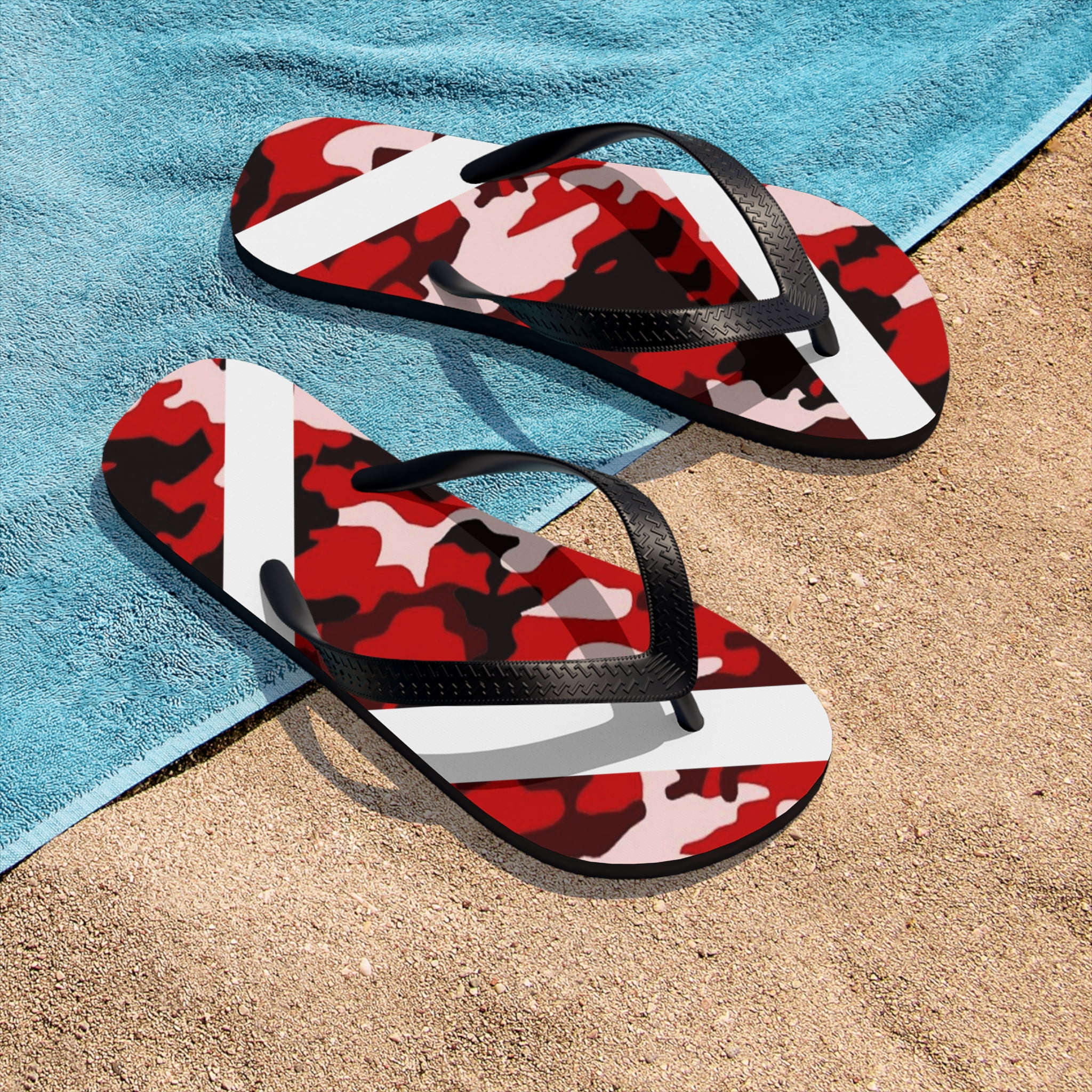 "Crazy For Camo" Unisex Flip-Flops - Walmart.com