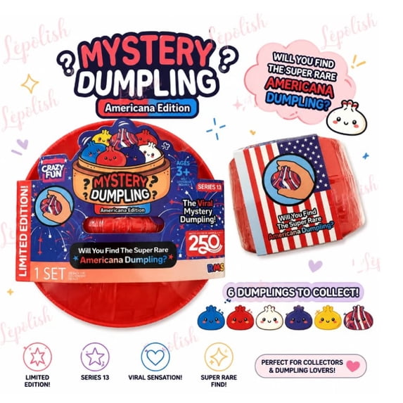 Crazy Fun Limited Edition Mystery Squishy Dumpling - USA Americana ...