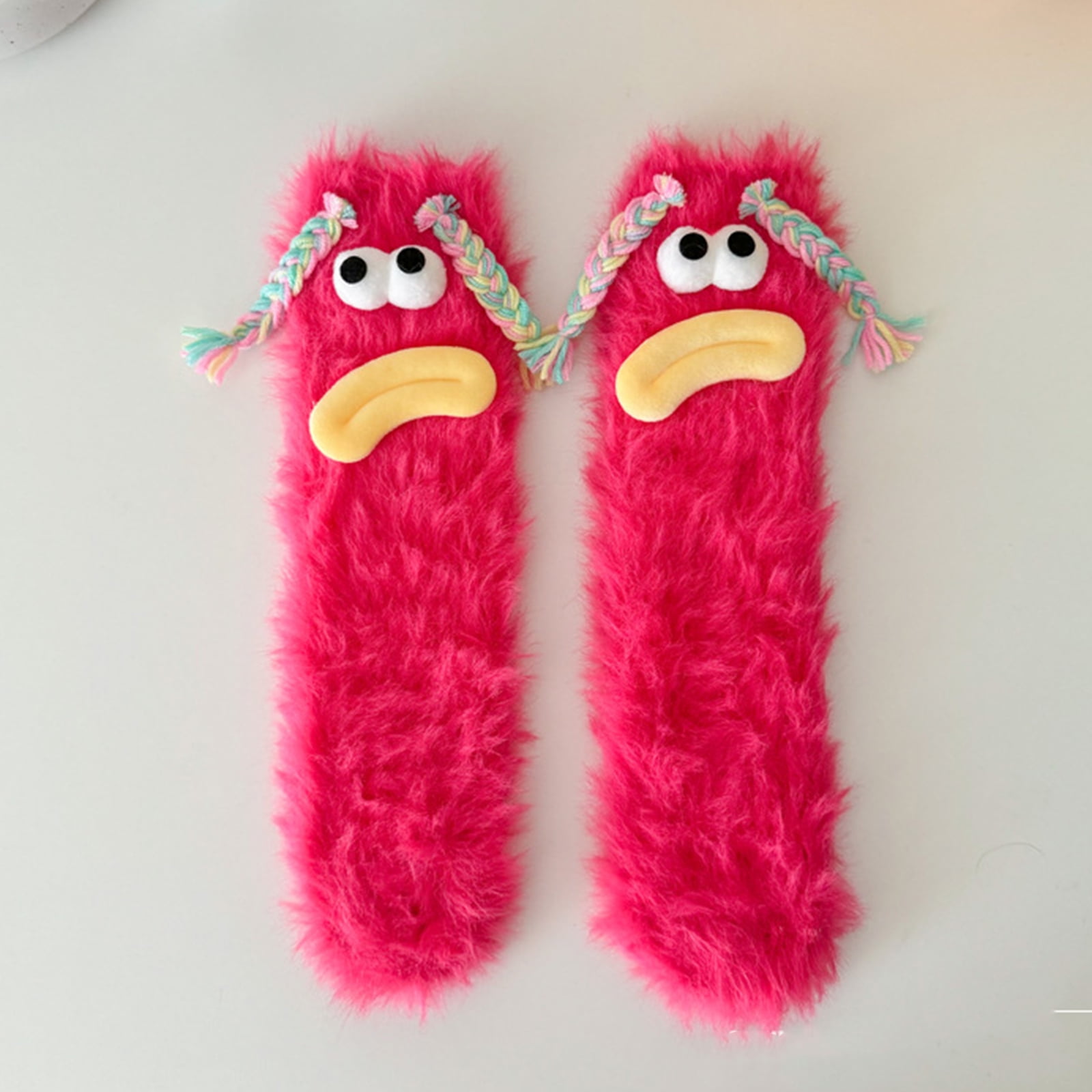 Crazy Funny Fuzzy Silly Socks for Kids, Women & Men - Fluffy Slipper ...