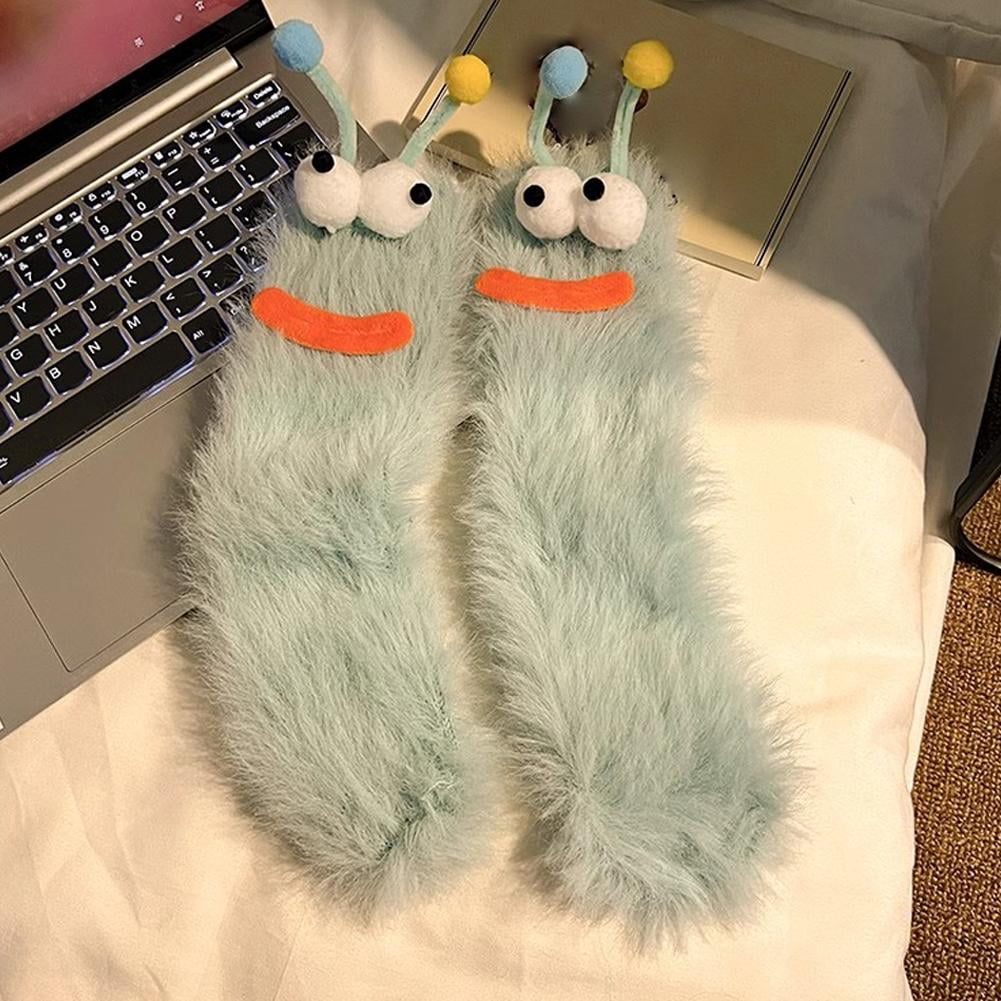 Crazy Fuzzy Silly Socks for Girls,Boys,Novelty Funny Big Eyes Socks ...