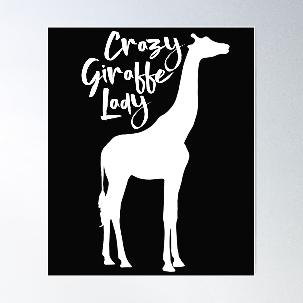 Crazy Giraffe Lady Poster Wall Art, Modern Wall Decor For Living Room ...