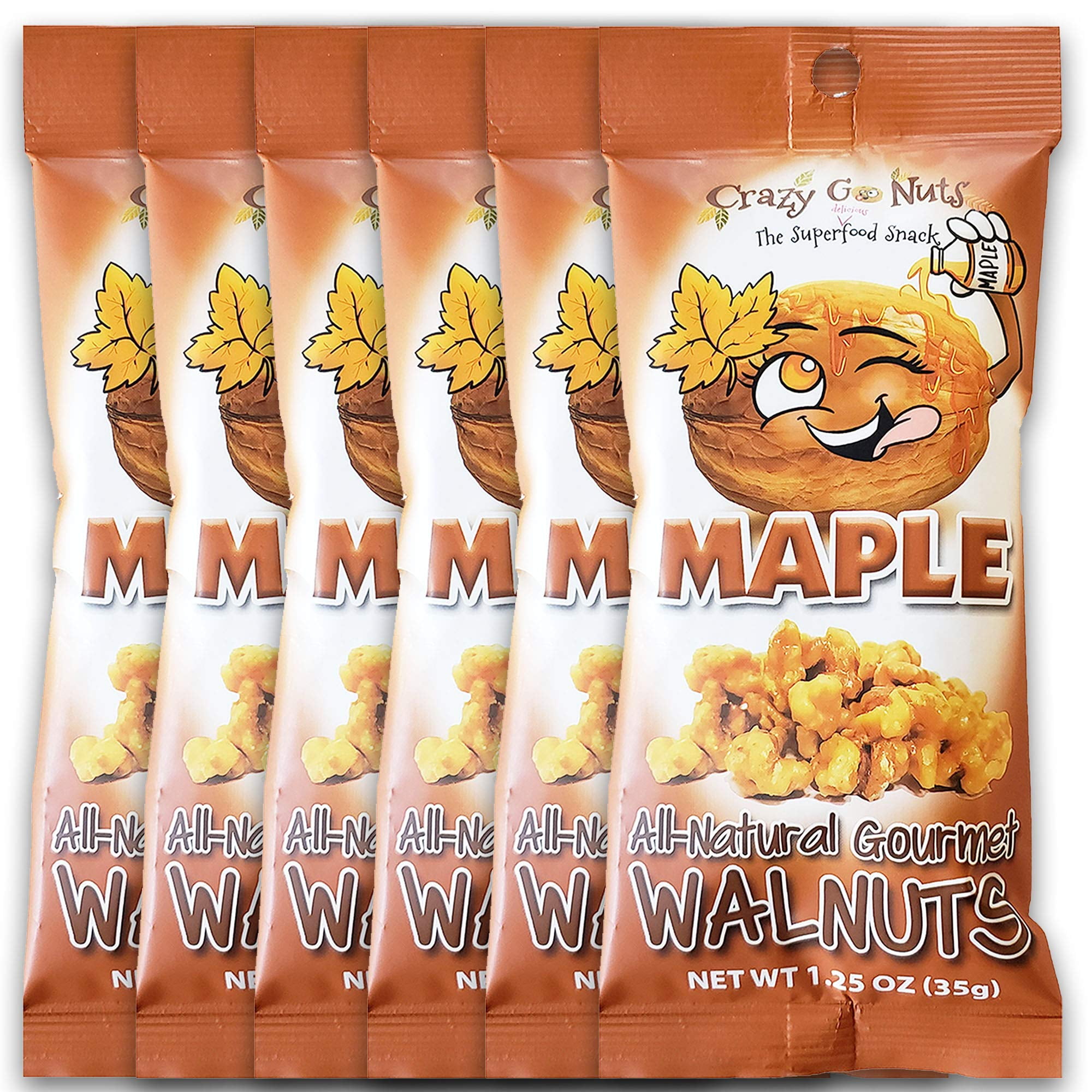 Crazy Go Nuts Walnuts DEF29 Maple - Glazed Walnuts, Snacks, Vegan, Low ...