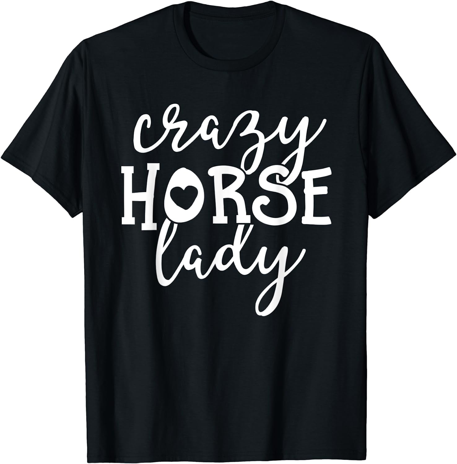 Crazy Horse Lady Cowgirl Women Riding Rider Farm Barn Teas T-Shirt ...