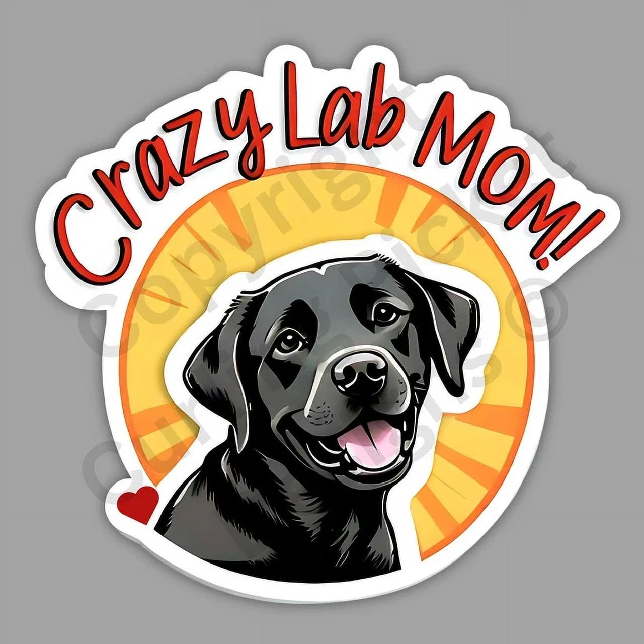 Crazy Lab Mom Black Labrador Retriever Dog Breed Cute Sticker Phone ...