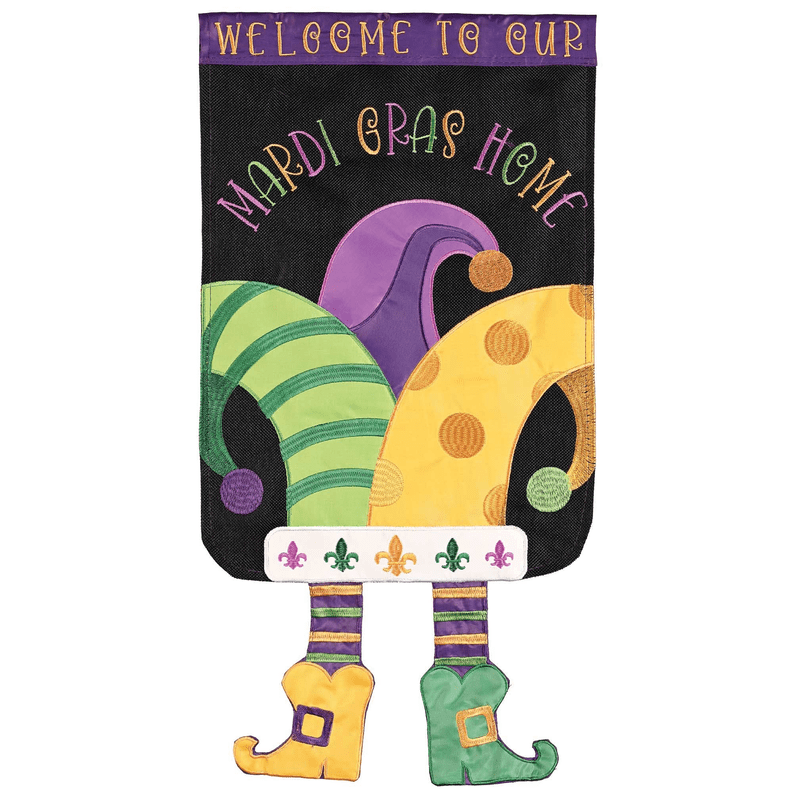 Magnolia Garden Mardi Gras Home 13 x 24 Inch Polyester Crazy Legs ...