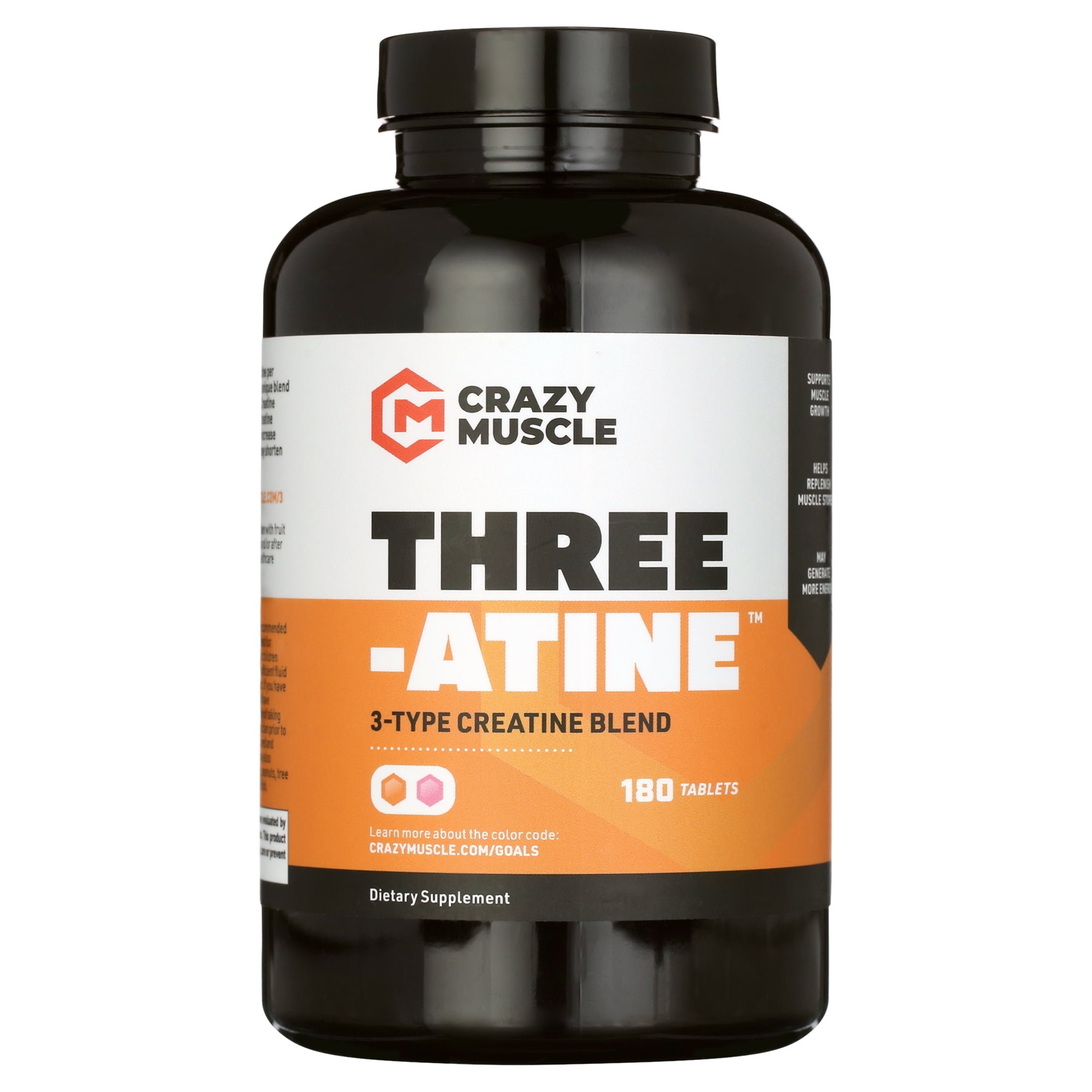 Crazy Muscle Three-atine - Premium 3x Creatine Capsules - Pre/Post ...
