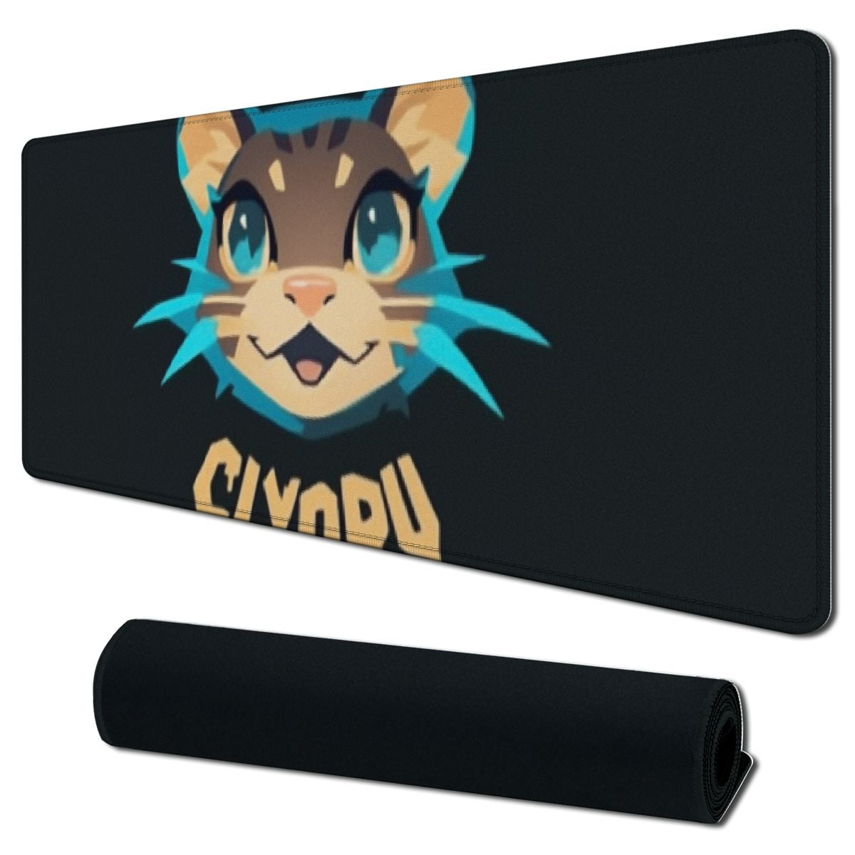 Crazy Otter Lady Funny Desk Mat Protector Non-Slip Mouse Pad Waterproof ...