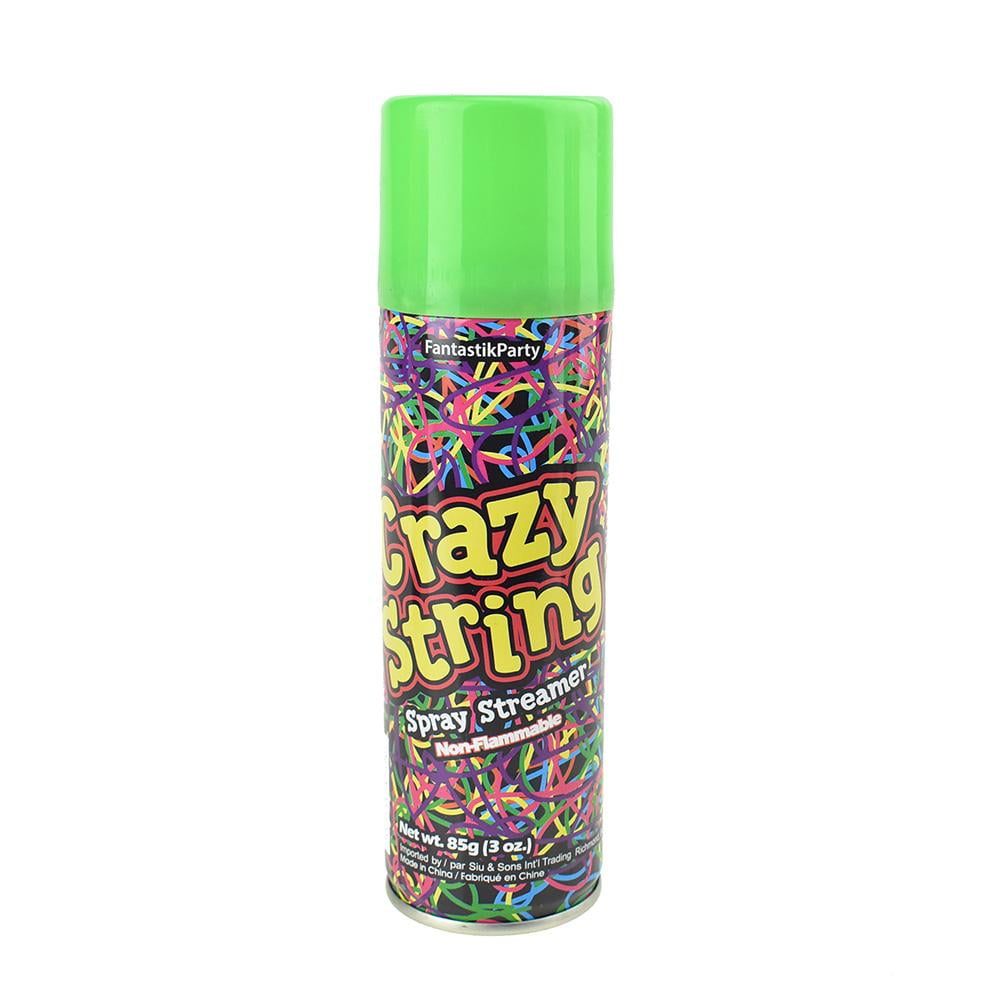 Crazy Party String Spray, 6-1/4-Inch, 3-oz, Green, 1-Count - Walmart.com