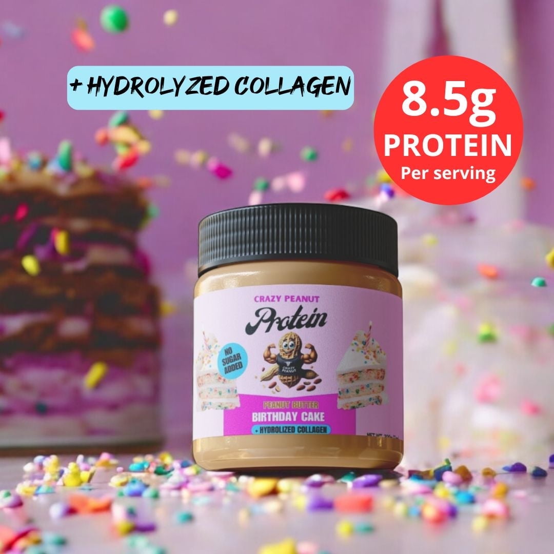 Crazy Peanut, Peanut Butter, High Protein, Birthday Cake + Hydrolyzed ...