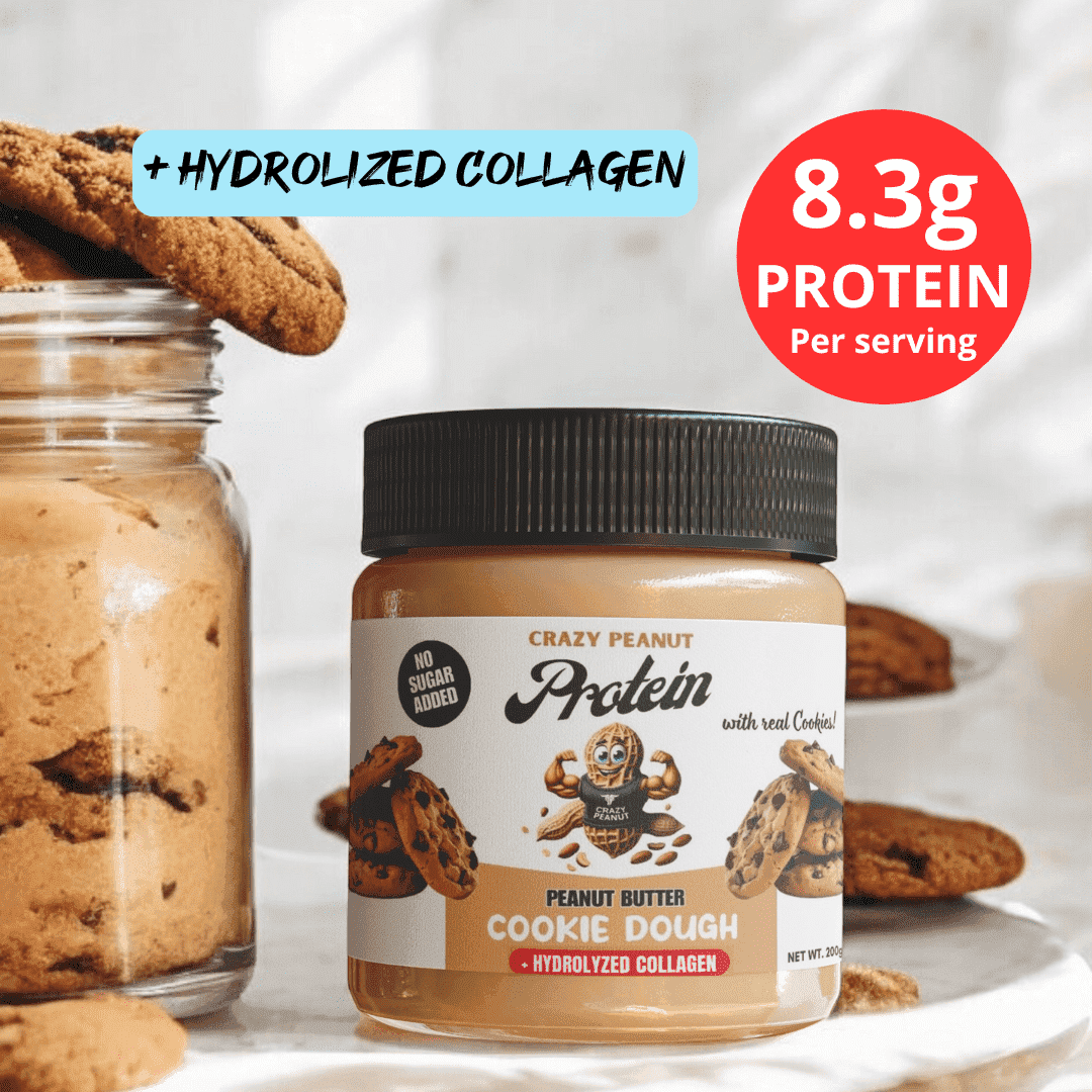 Crazy Peanut Protein Peanut Butter, Cookie Dough, High Protein, 1 Pack ...