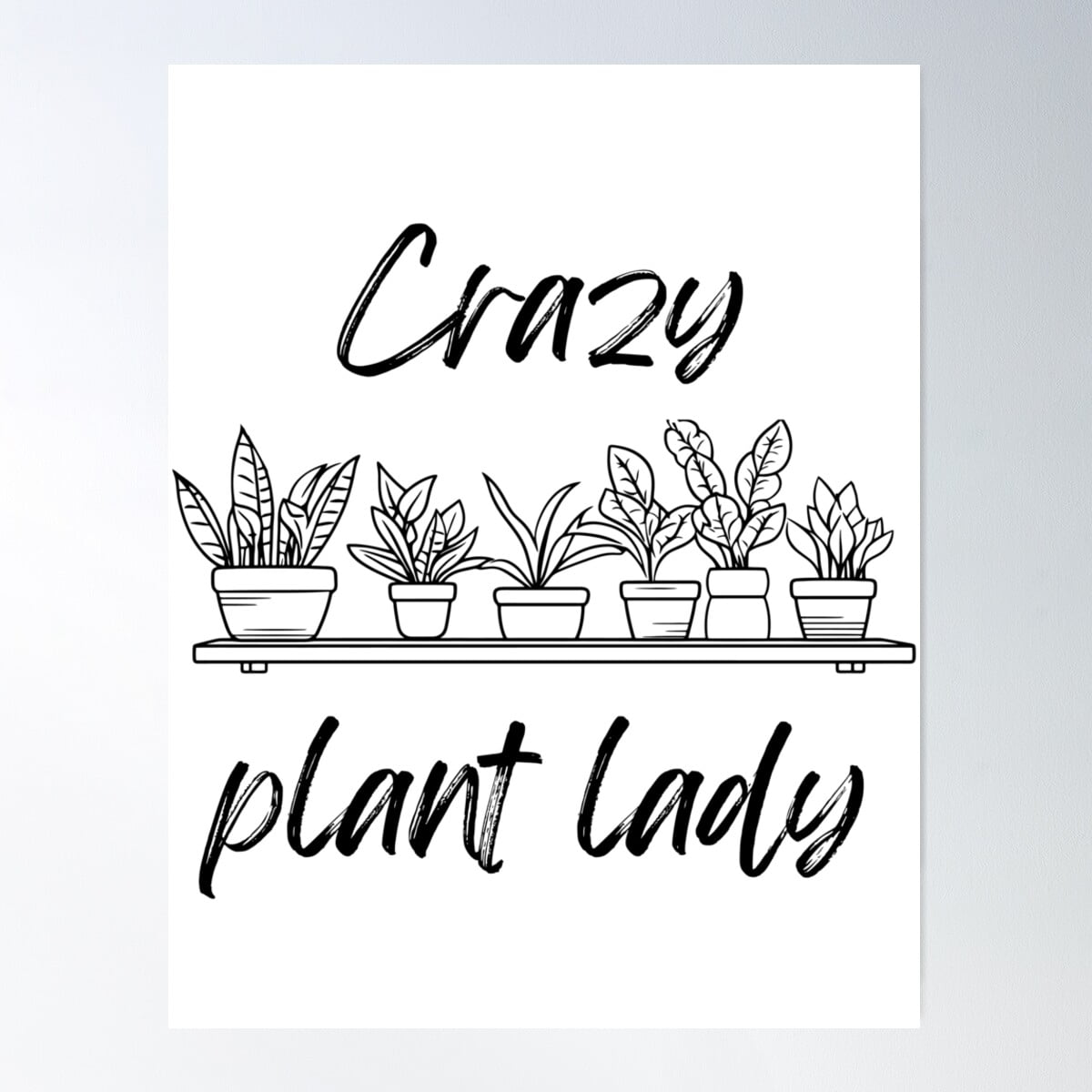 Crazy Plan Lady Poster Wall Art, Modern Wall Decor For Living Room ...