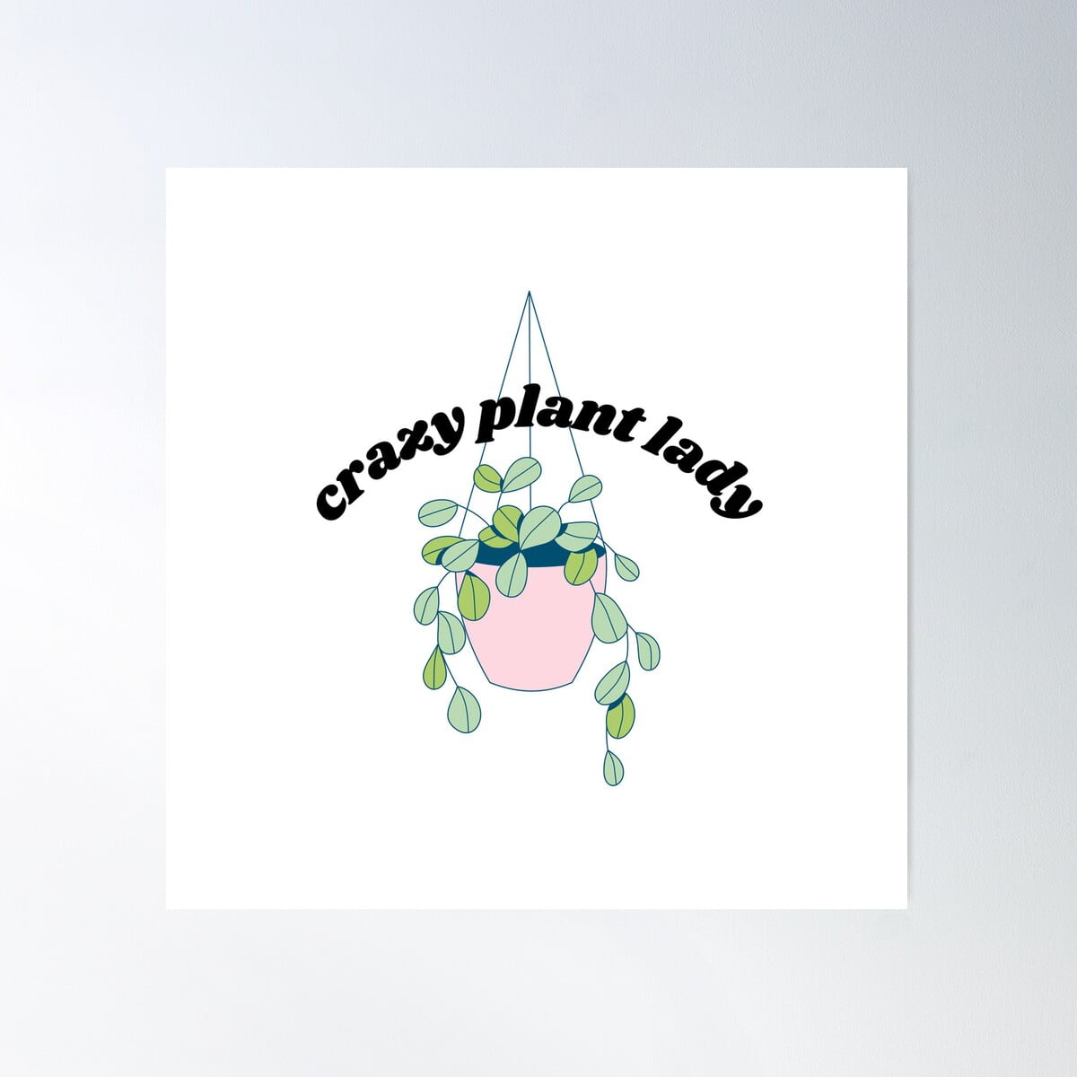 Crazy Plant Lady Sticker Poster Wall Art, Modern Wall Decor For Living ...