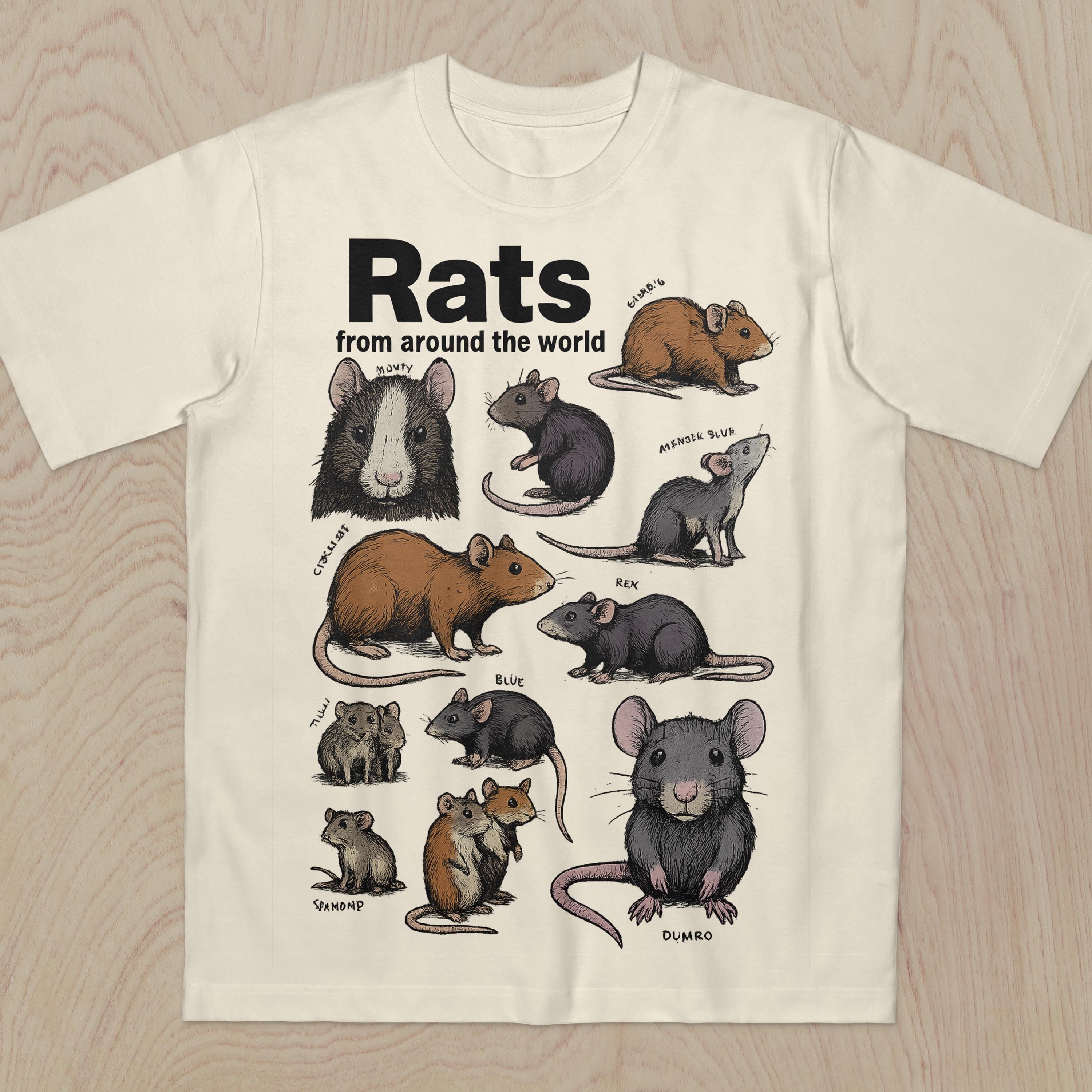 Crazy Rats Vintage 90s T-Shirt, Retro Medieval Rat Tshirt, Cursed Cat ...