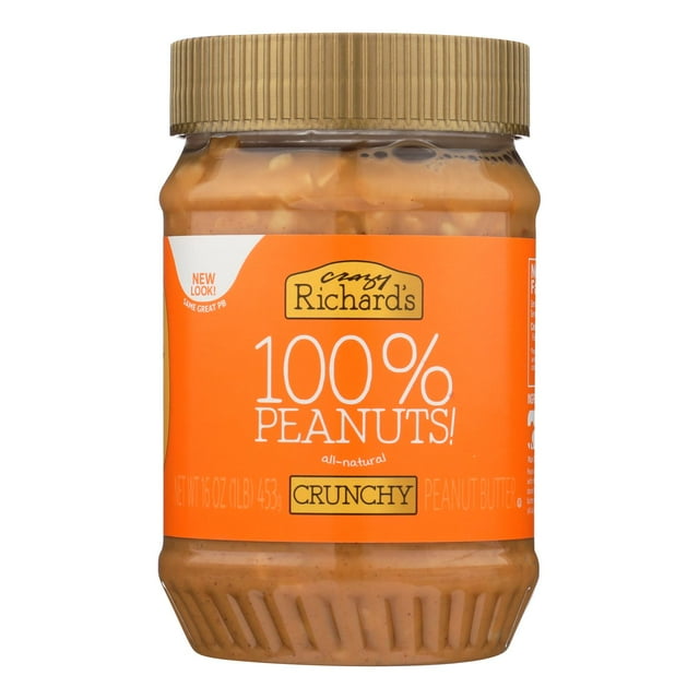 Crazy Richard's All-Natural Crunchy Peanut Butter - Case of 12 - 16 OZ ...