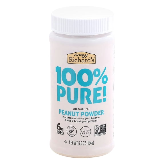 Crazy Richard's Peanut Powder Pure 6.5 oz (Pack Of 6) - Walmart.com