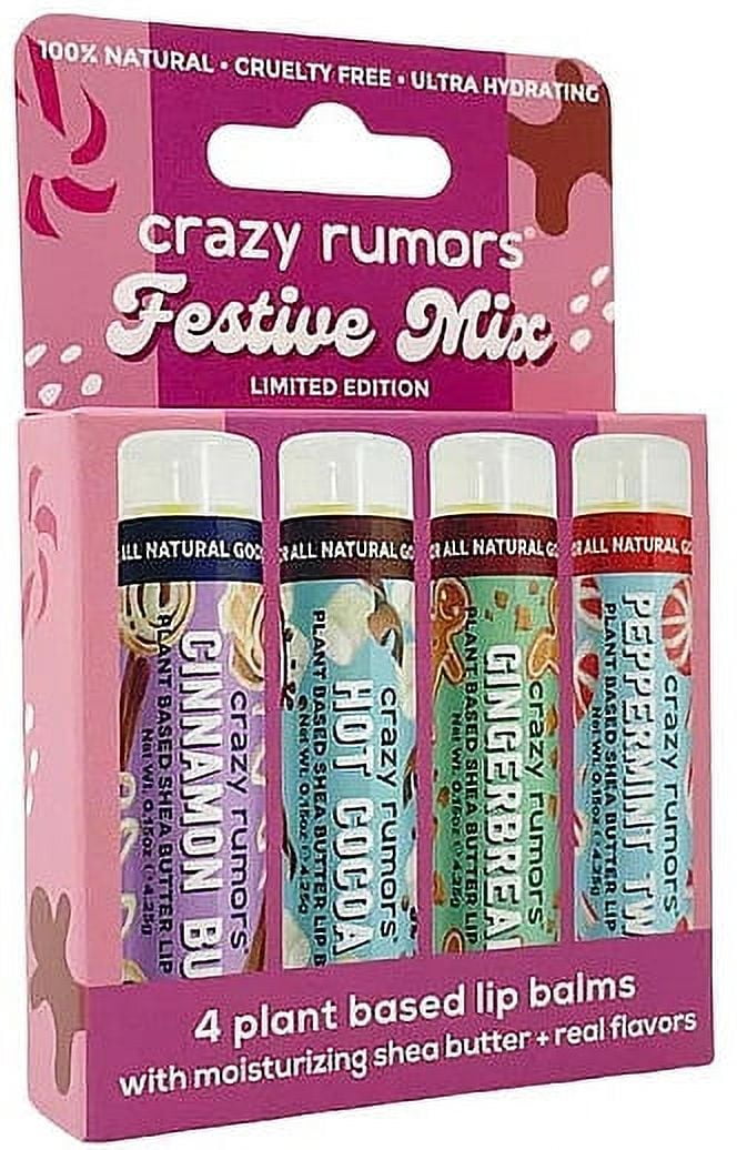 Crazy Rumors Festive Mix Lip Balms 4 pack - Walmart.com