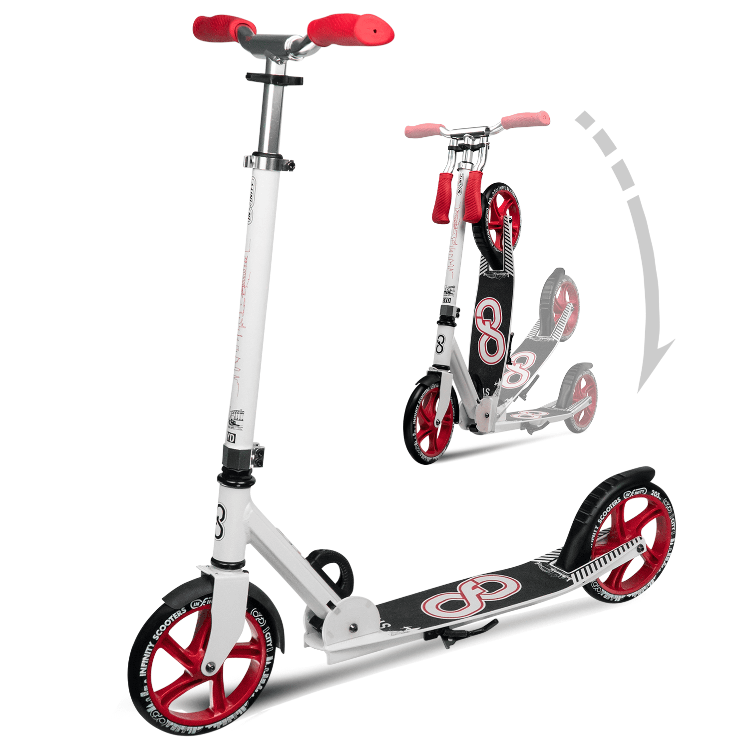 Crazy Skates Foldable Kick Scooter - Quick Folding, Adjustable ...