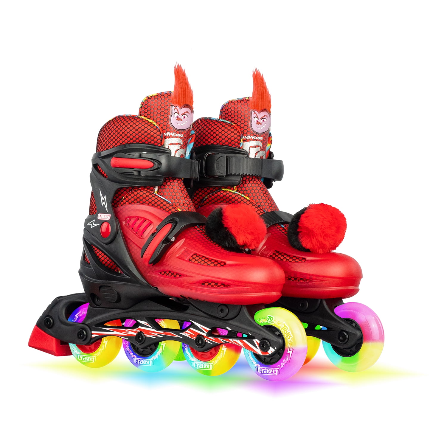 Crazy Skates Trolls Size Adjustable Inline Skates - Featuring Poppy or ...