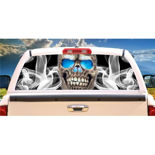 Crazy Skull Rear Window Graphic Suv View Thru Vinyl Back Truck Decal ...