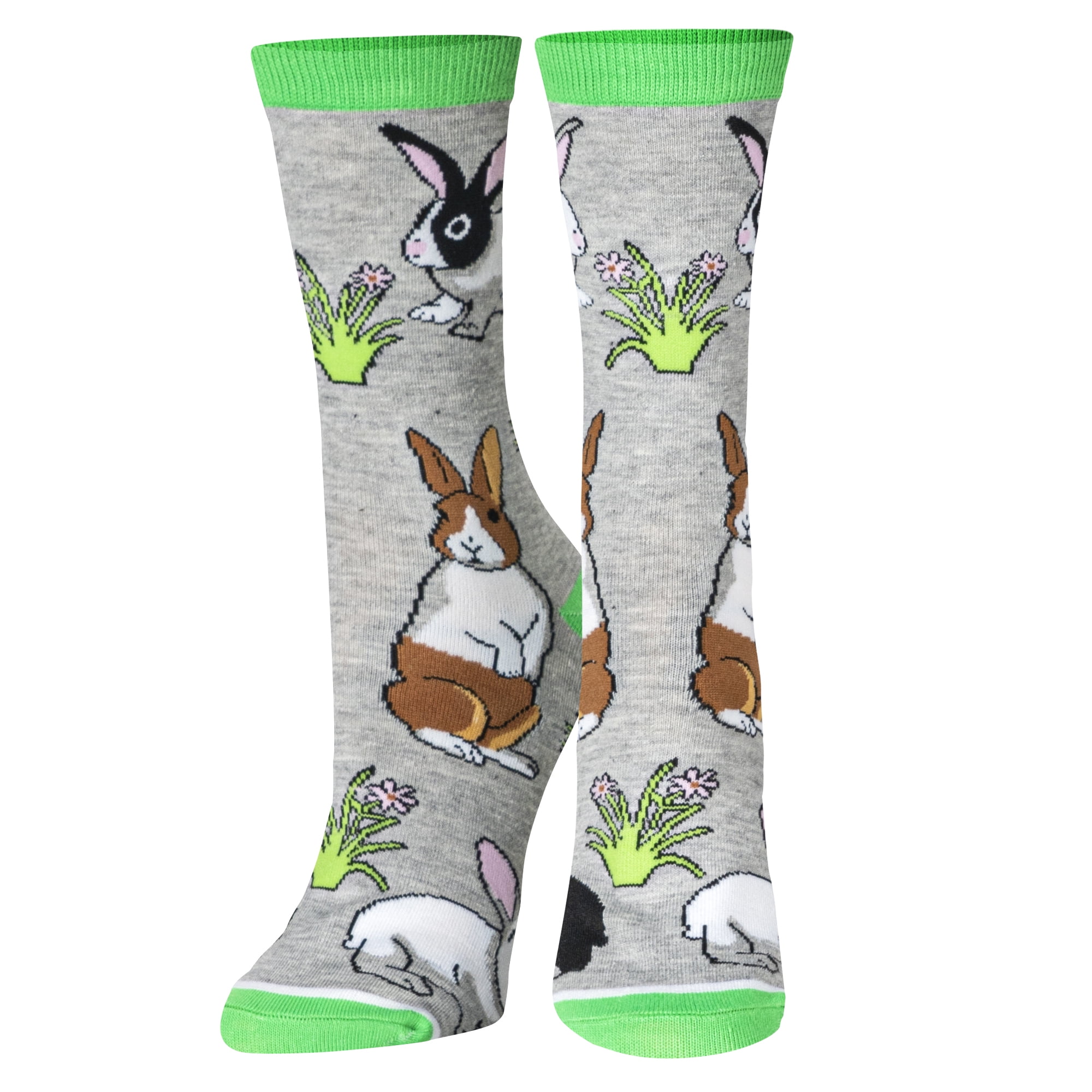 Crazy Socks Bunnies Fun Print Novelty Crew Socks for Women - Walmart.com