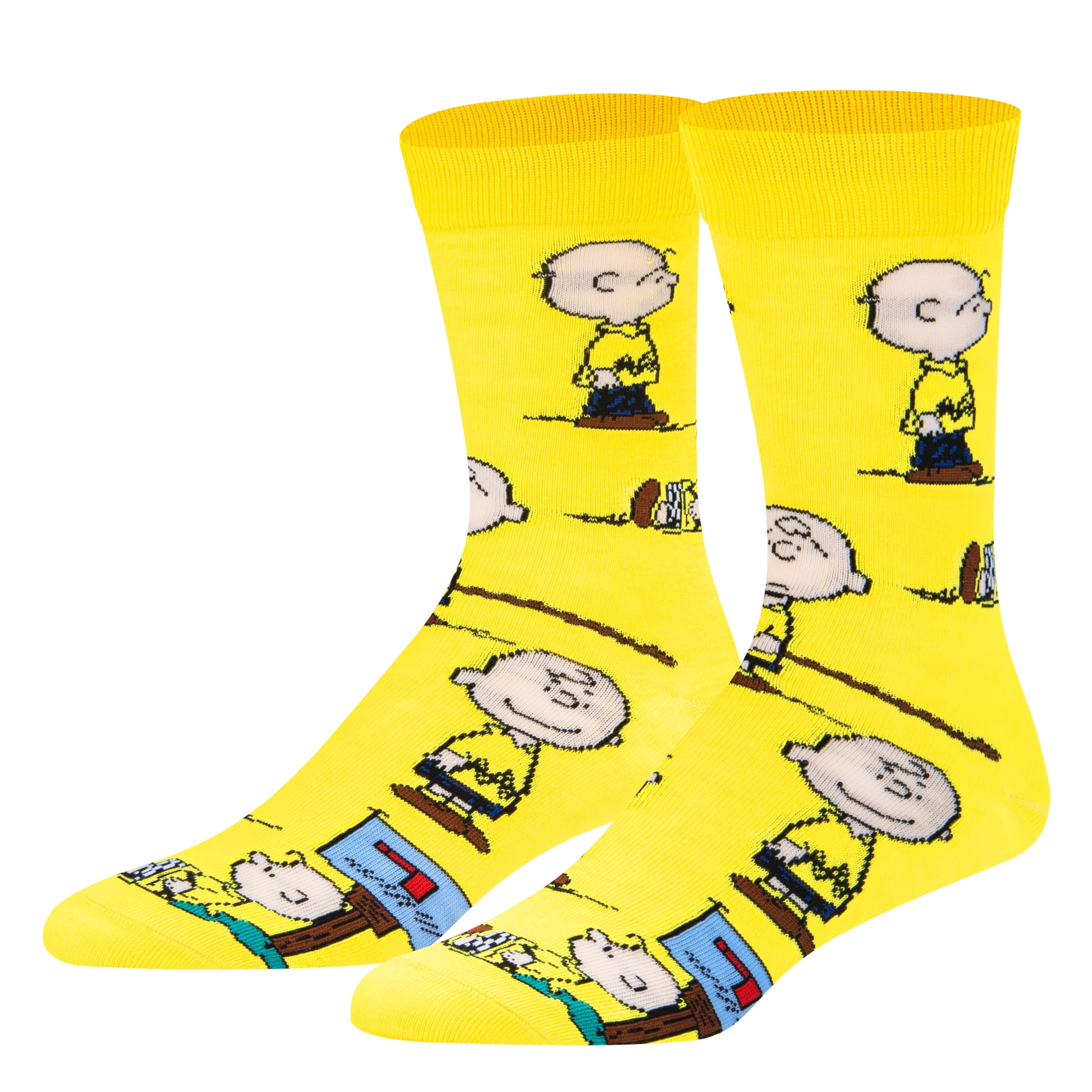 Crazy Socks, Charlie Brown, Peanuts Comic Strip Character Novelty Print ...