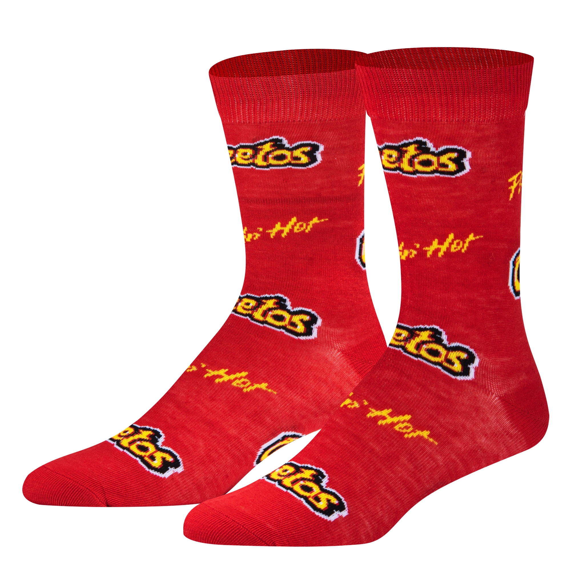 Crazy Socks Flamin' Hot Cheetos Crew Socks Snack Food Chip Novelty ...