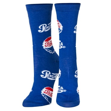 Cool Socks Pepsi Soda Crew Socks for Women, Retro Striped Logo Funny ...