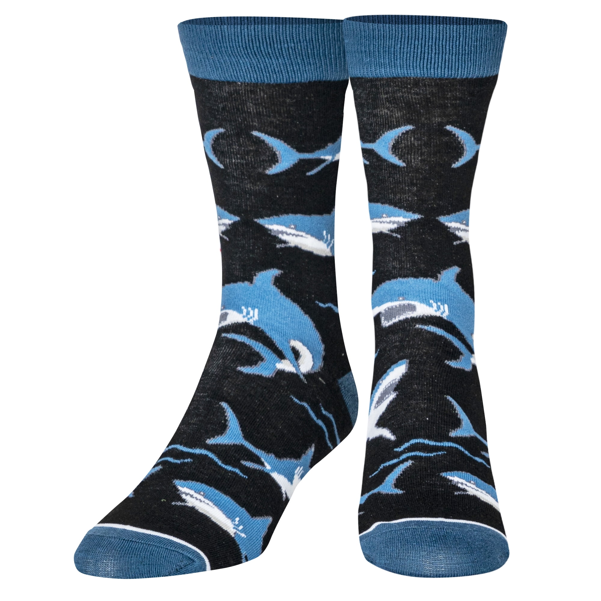 Crazy Socks Great White Fun Print Novelty Crew Socks for Men - Walmart.com