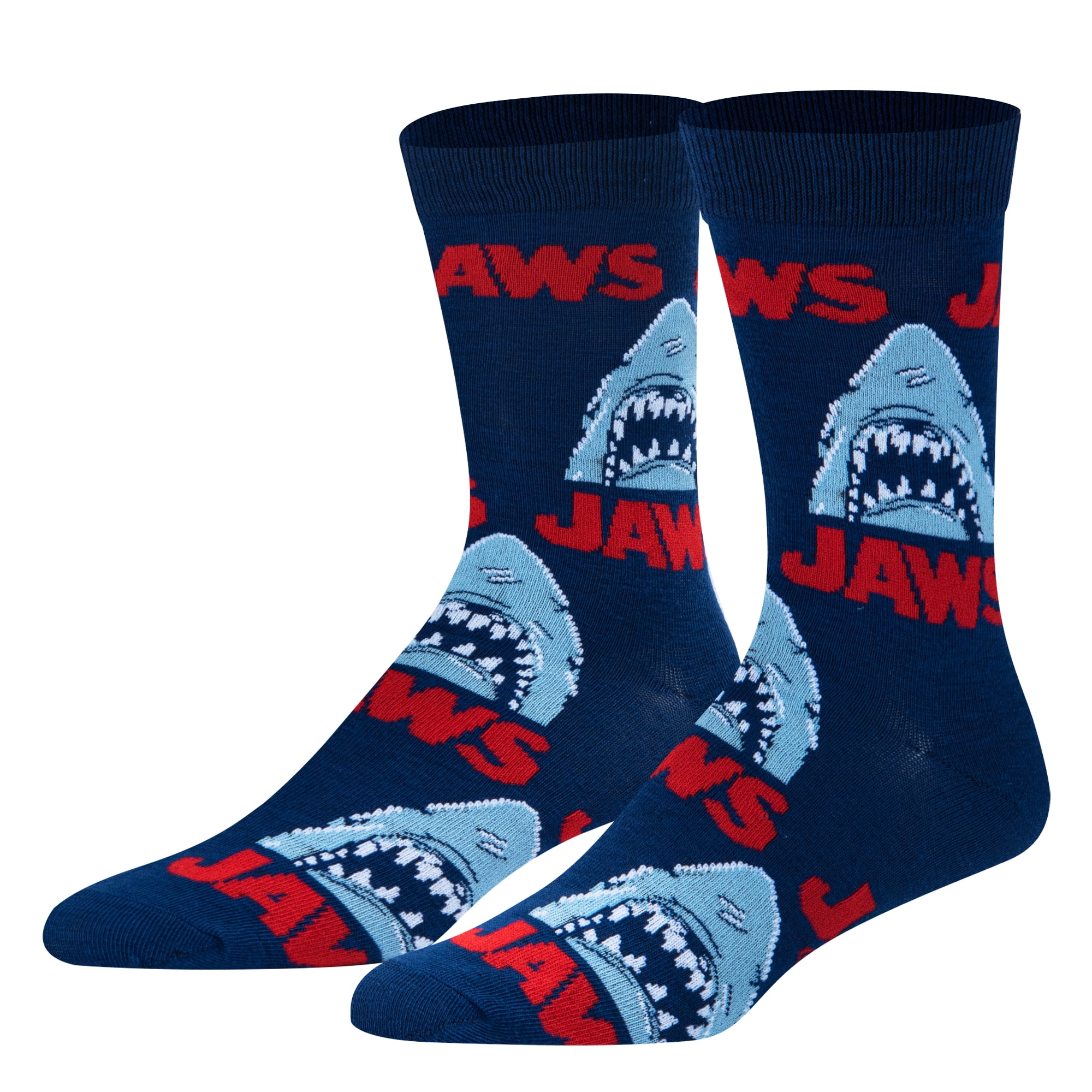 Crazy Socks, Jaws Attack, Shark Head Logo Horror 70's Movie Series Crew ...