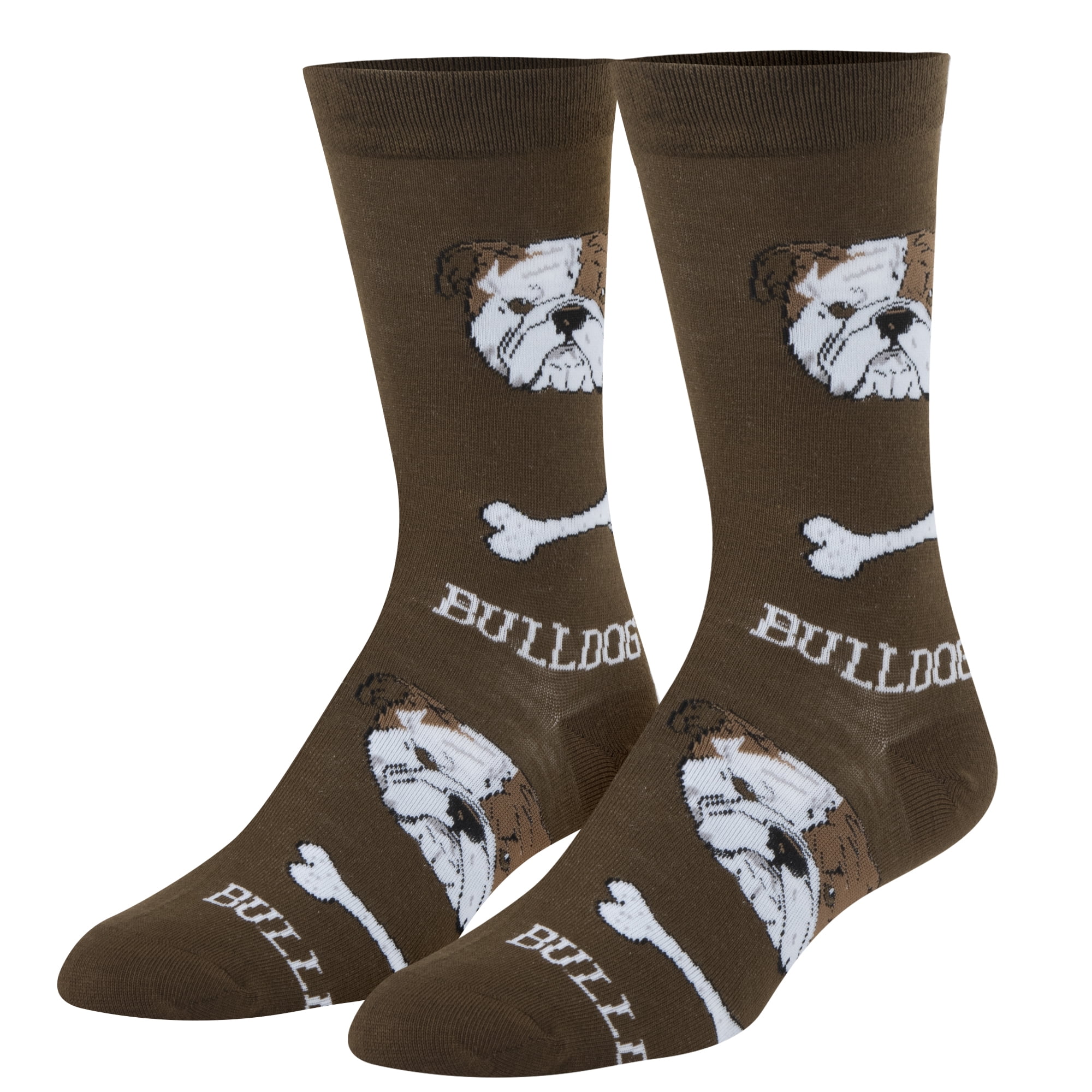 Crazy Socks, Womens, Animals, Bulldog, Crew Socks, Novelty Silly Fun ...