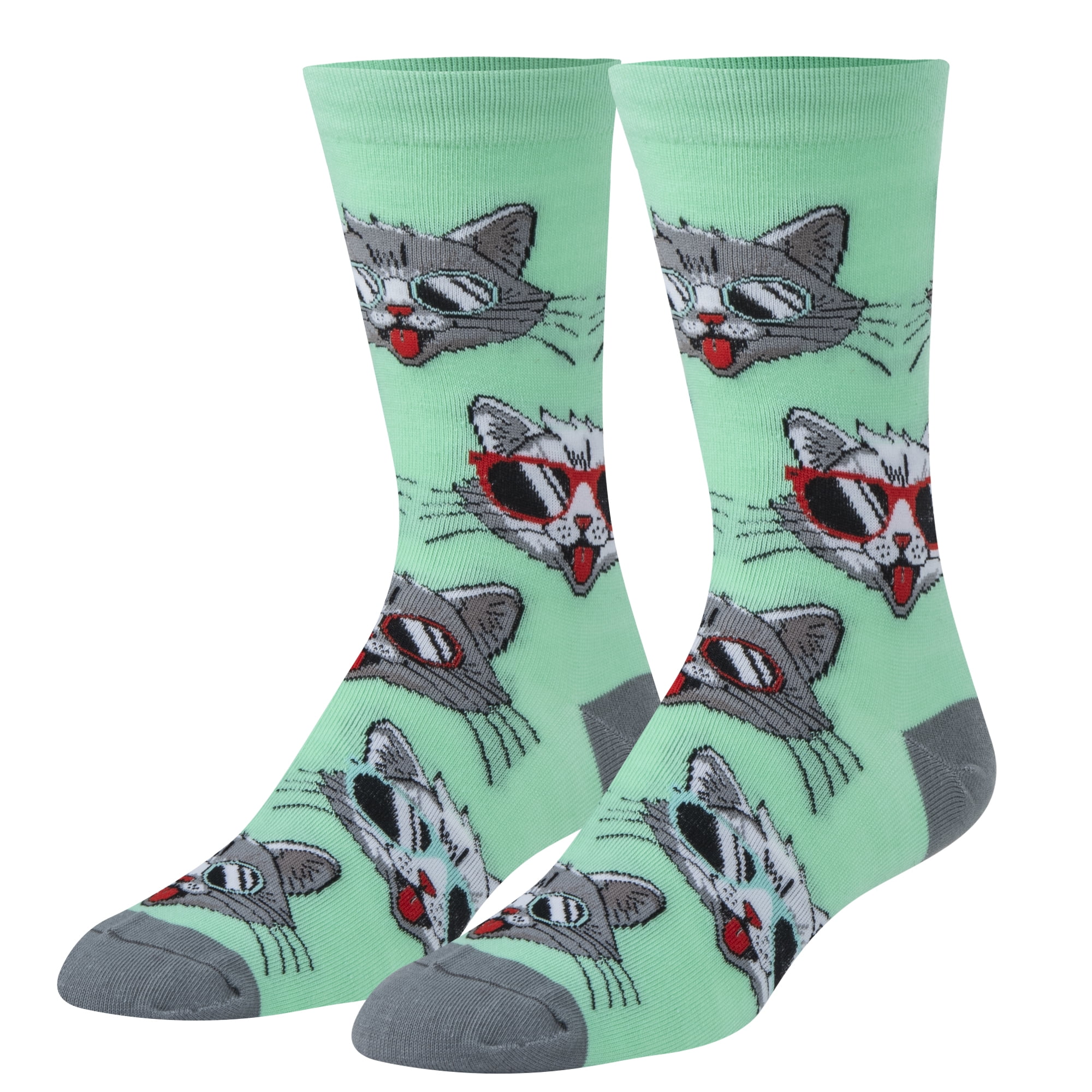 Crazy Socks, Womens, Animals, Cool Cats, Crew Socks, Novelty Silly Fun ...