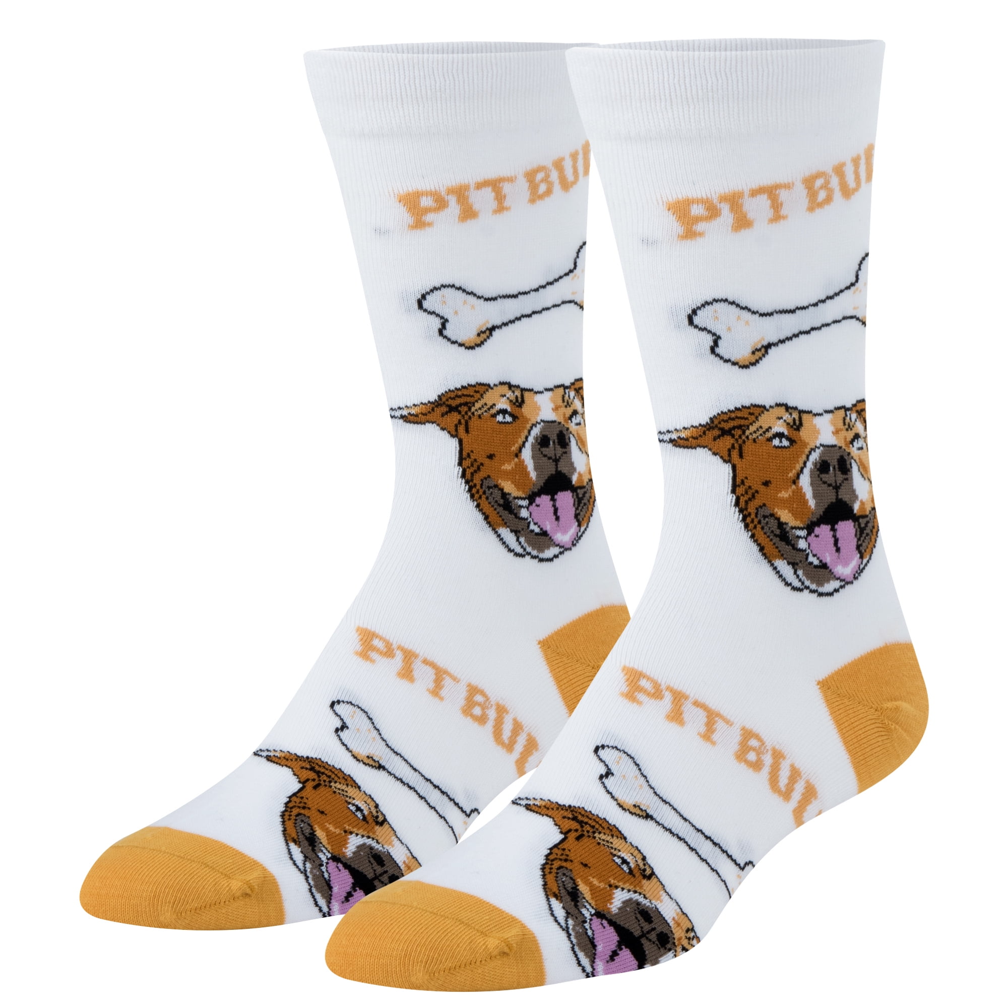 Crazy Socks, Womens, Animals, Pitbull, Crew Socks, Novelty Silly Fun ...