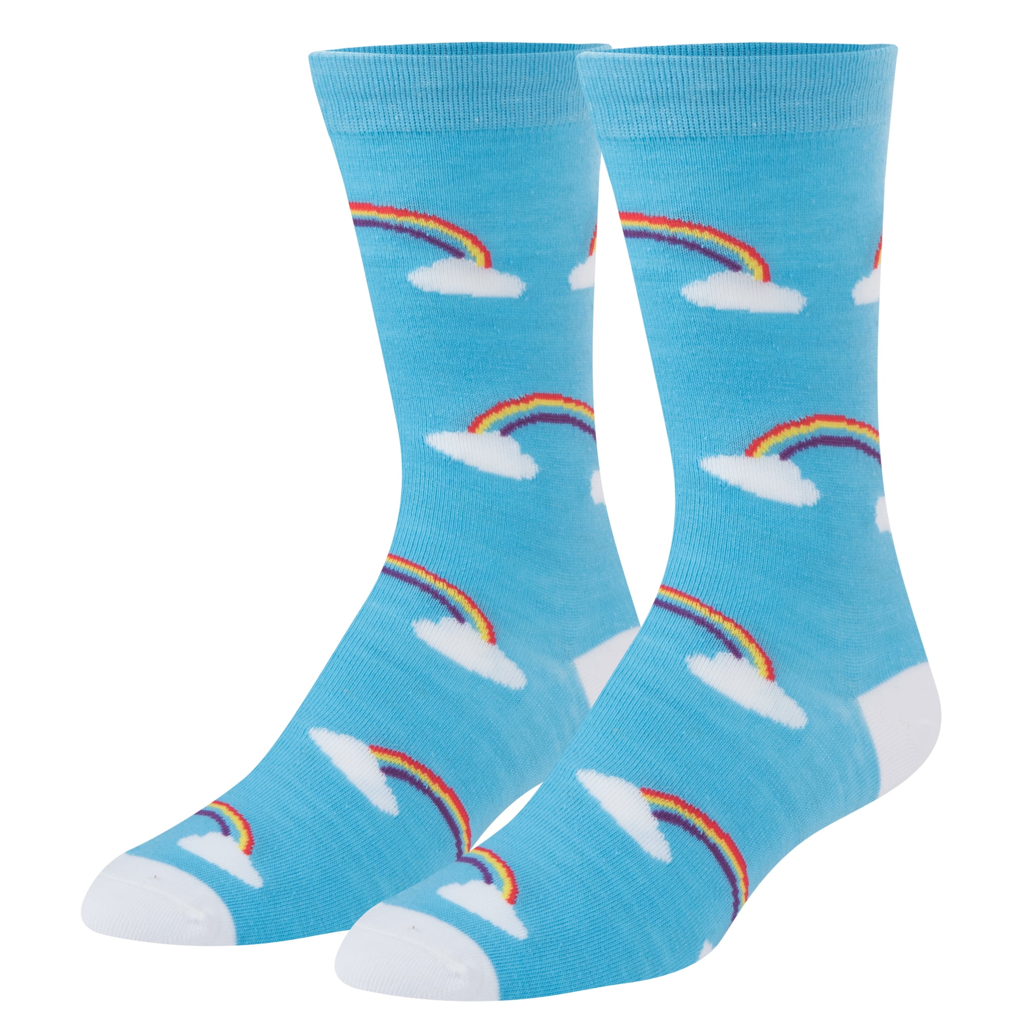 Crazy Socks, Womens, Graphic, Rainbows, Crew Socks, Novelty Silly Fun ...