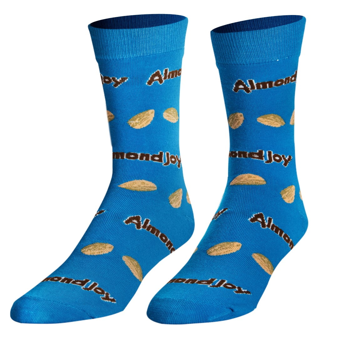 Crazy Socks Almond Joy Crew Socks Candy Bar Novelty Sock Size Large for ...