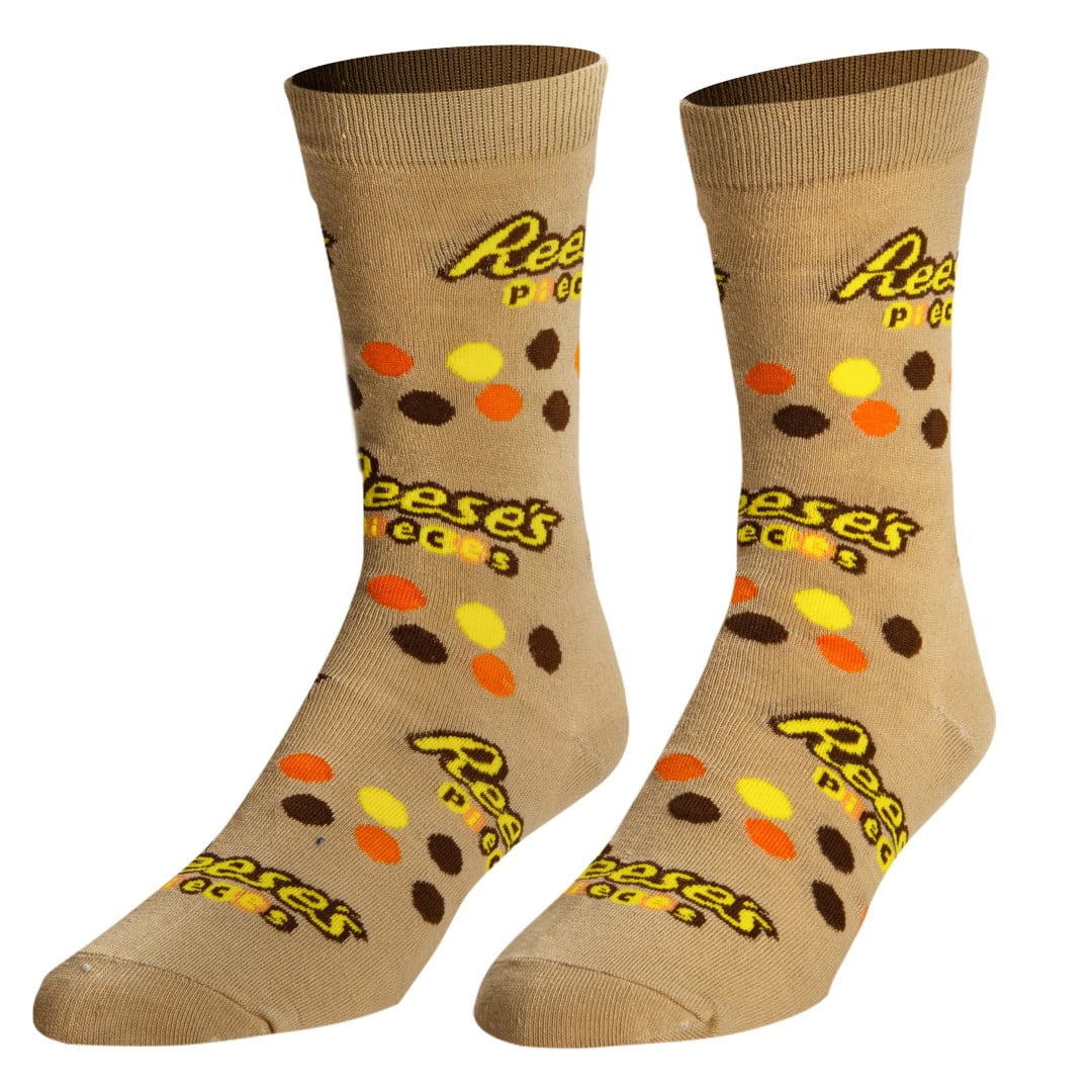 Crazy Socks for Men, Reese's Pieces Candy, Funny Colorful Prints, Large ...